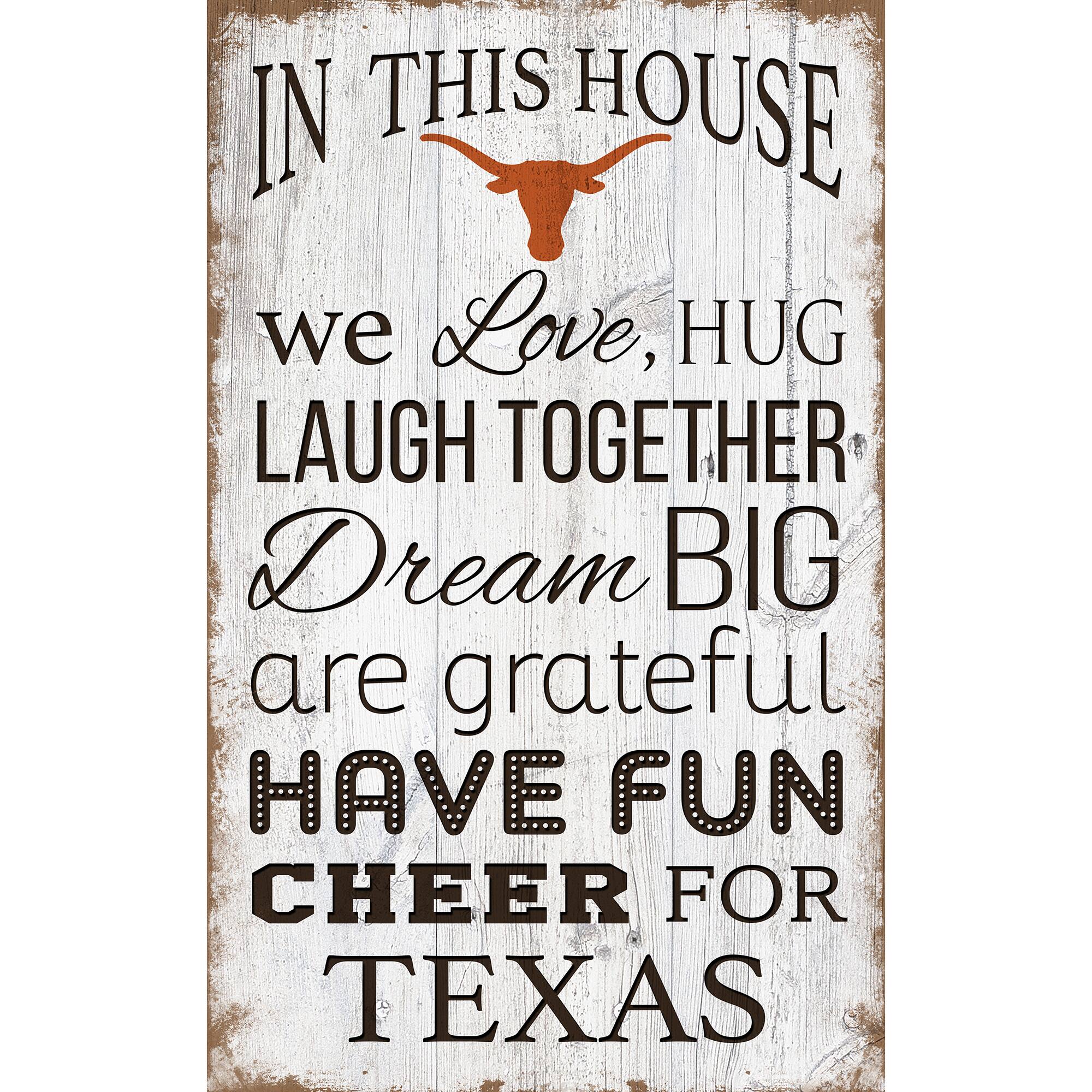 Fan Creations Texas Longhorns 11'' x 19'' Team In This House Sign ...