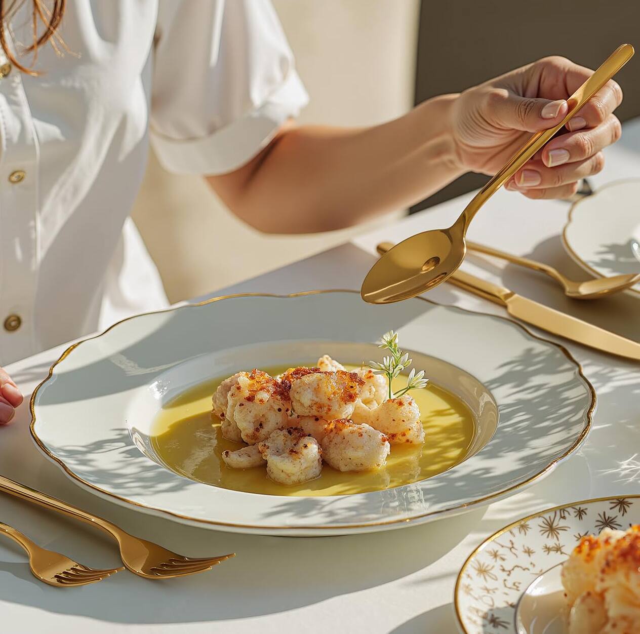 Dazzed Corner 20 Piece Flatware Cutlery Set for 4, 18/10 Stainless Steel Silverware Mirror ...