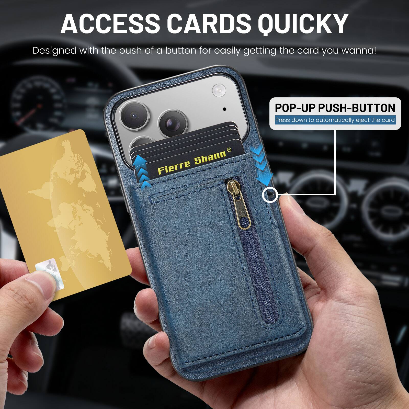 Dteck 2 in 1 Magnetic Wallet Case for Apple iPhone 17 Pro Max,RFID PU ...