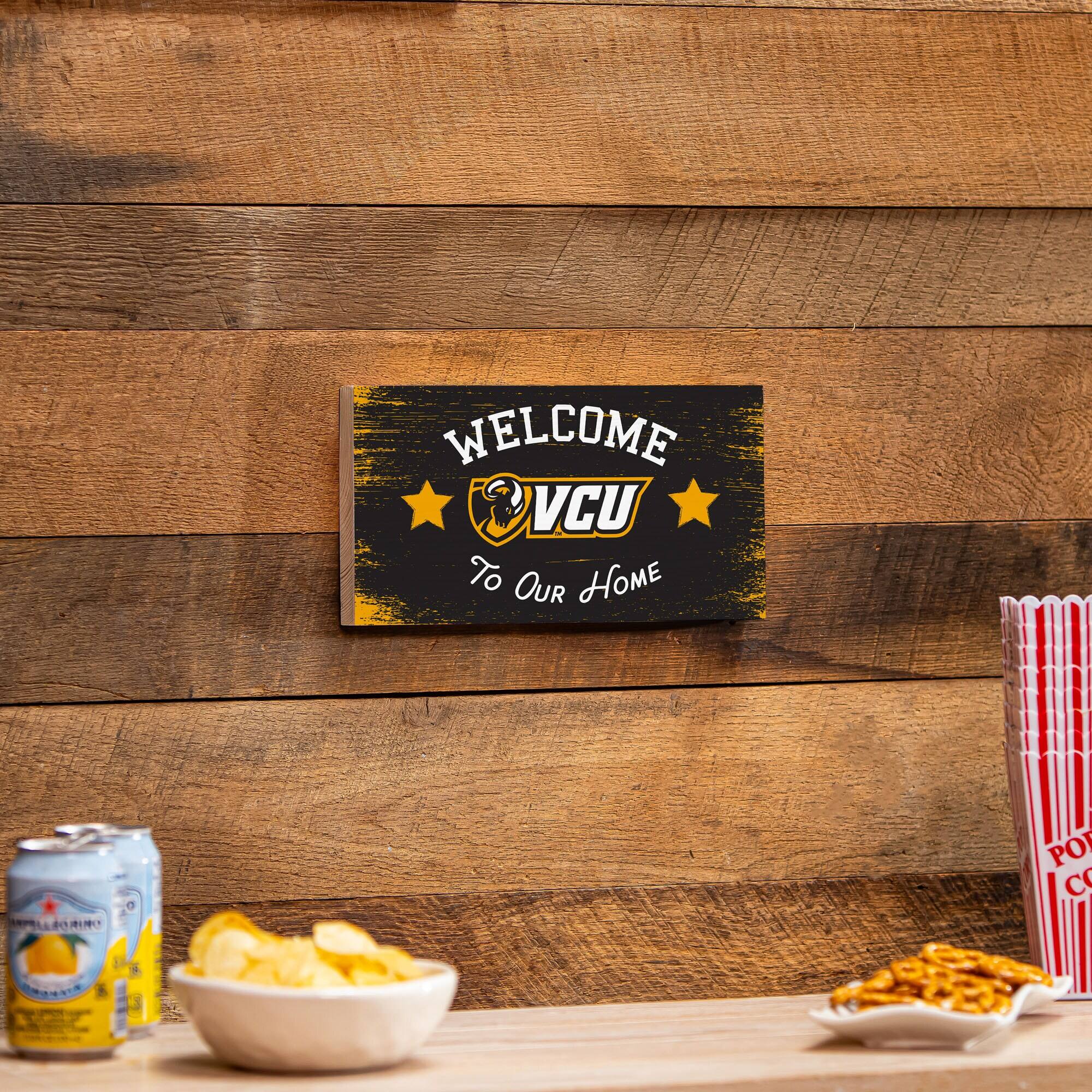 Evergreen Enterprises VCU Rams 6" x 11" Welcome Home Wood Wall Sign ...