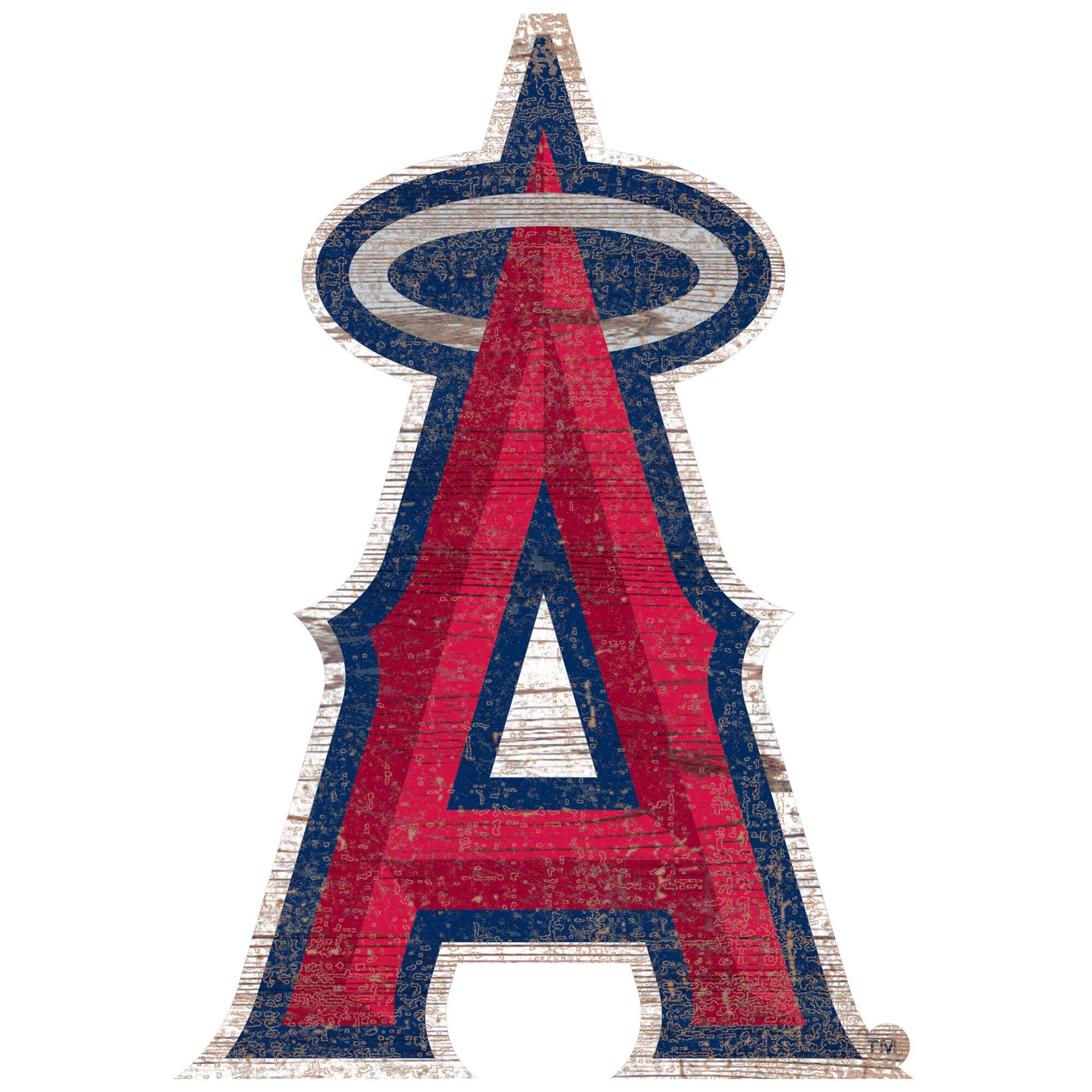Fan Creations Los Angeles Angels Distressed Logo Cutout Sign Multicolor ...
