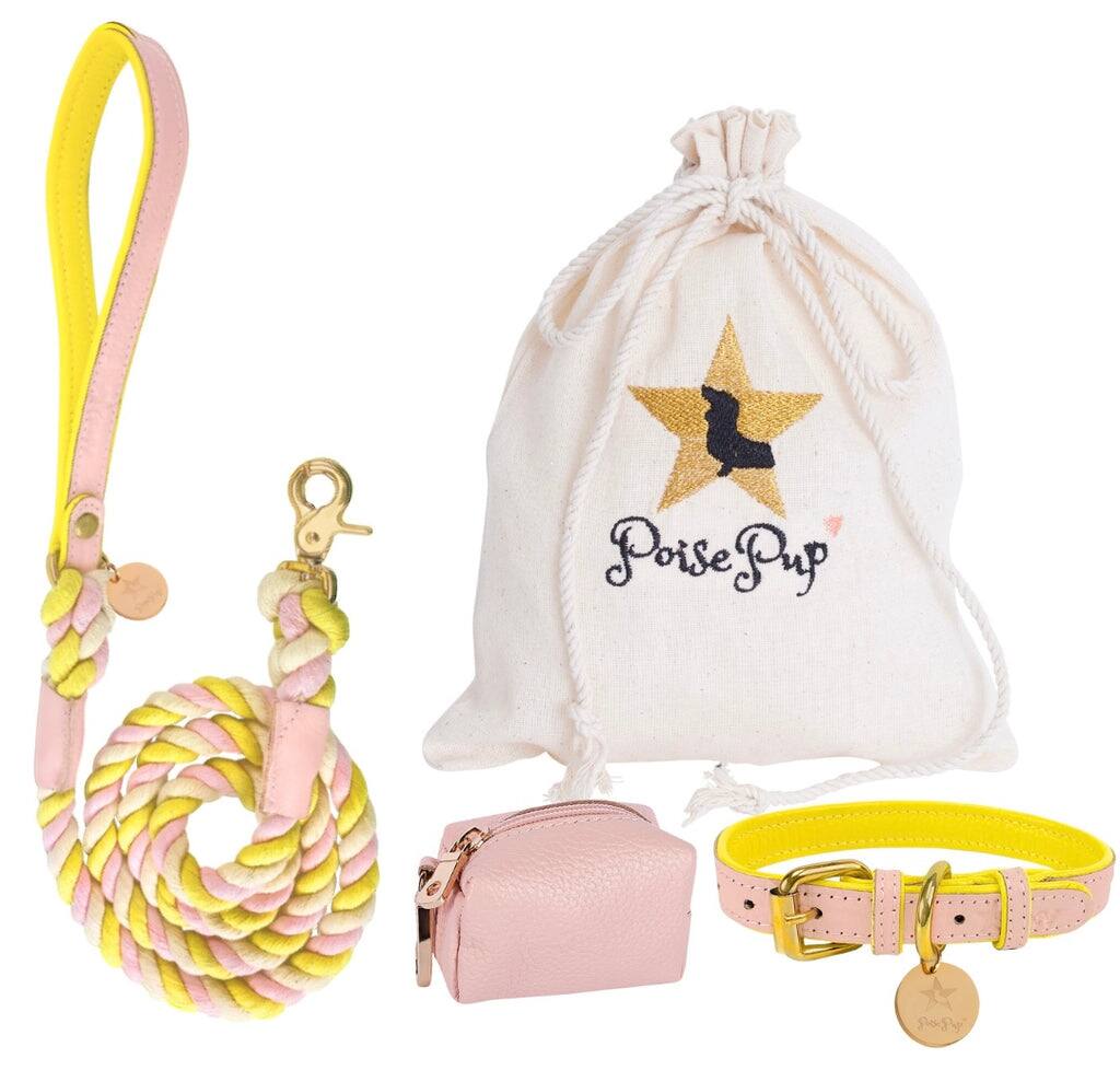 PoisePup Pet Dog 5ft Long Leash Light Pink | Yellow PDL-LPY - Best Buy