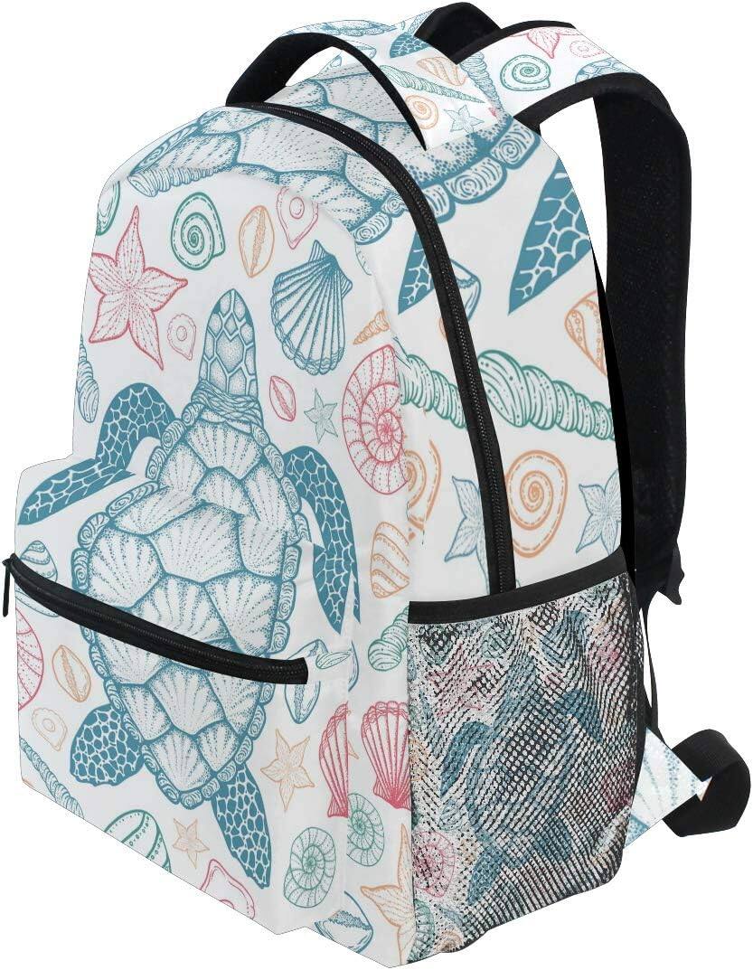 Live At Space senya School Backpack Turtle Starfish Shells Bookbag Boys ...
