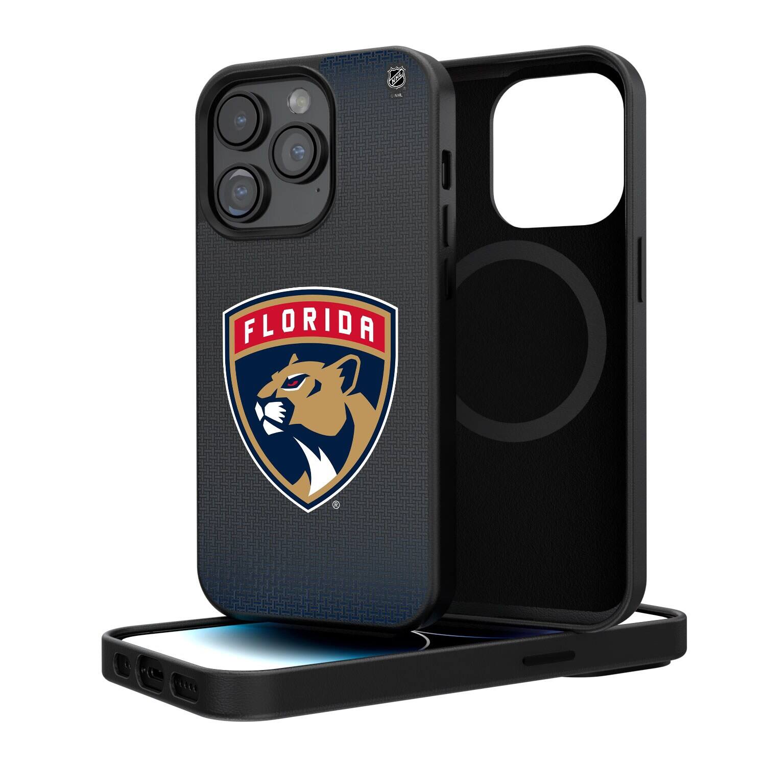 Keyscaper NHL Florida Panthers Linen Logo iPhone Magnetic Bump Case 15 ...