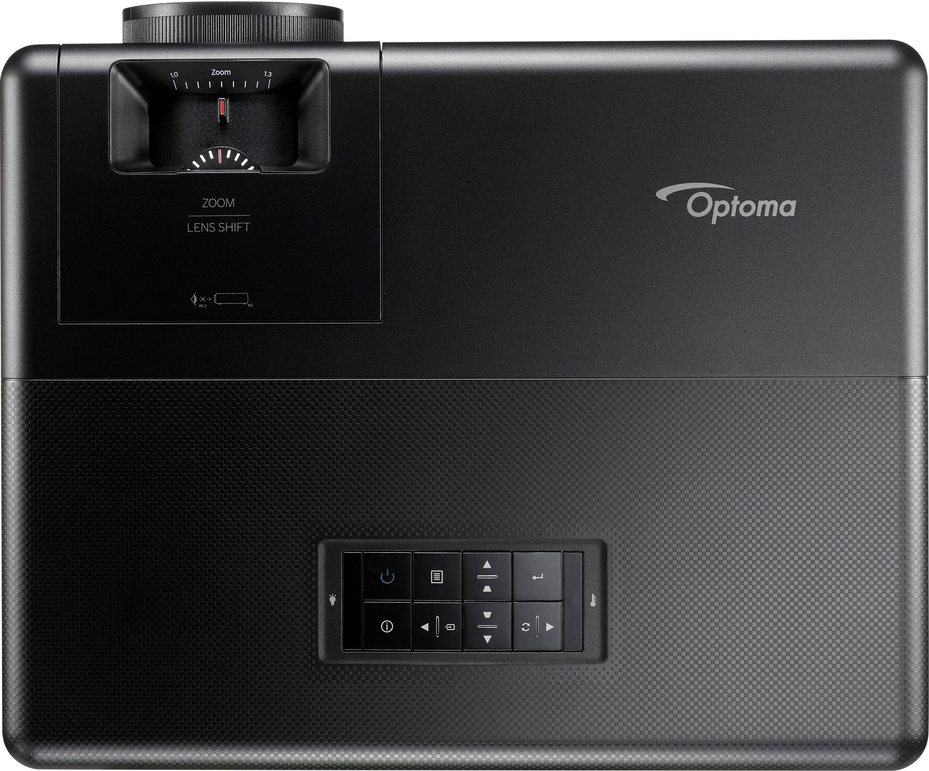 Optoma UHZ55 4K UHD Laser Standard Throw Smart Projector with High Dynamic Range, USB Wireless ...