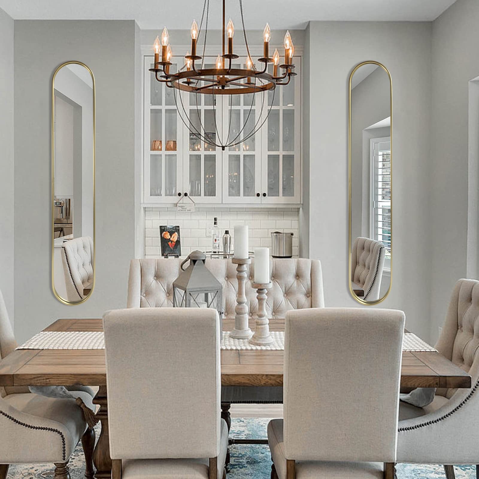 Skar Audio Full Length Oval Narrow Capsule Long Mirrors With Metal ...