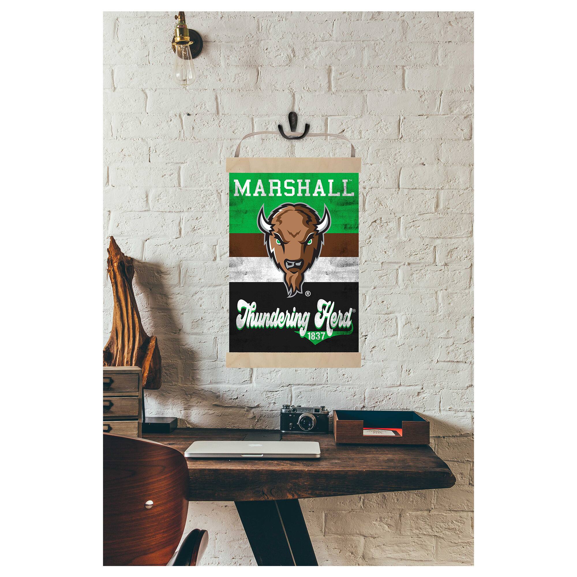 Jardine Marshall Thundering Herd Retro Logo Banner Sign Green 4966667 ...