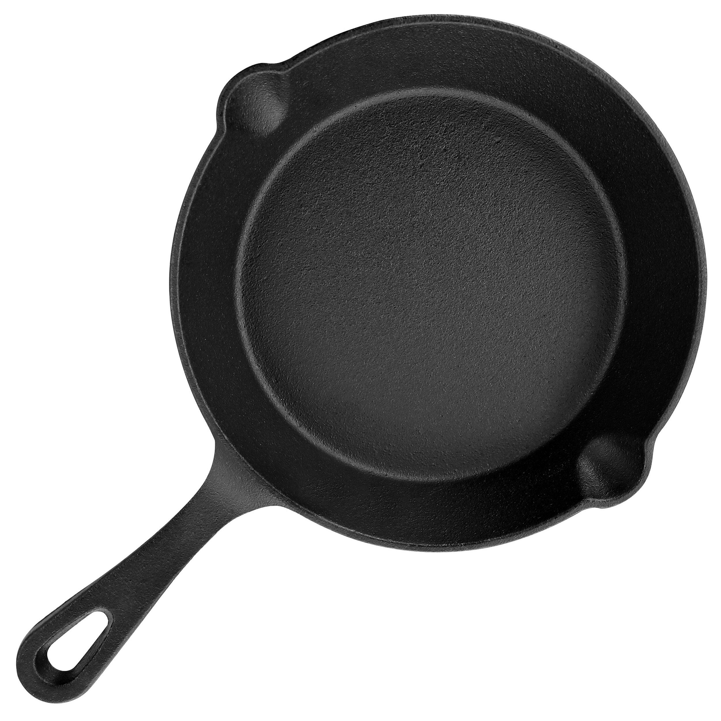 MegaChef 8 Inch Round Preseasoned Cast Iron Frying Pan Black 310117377M ...