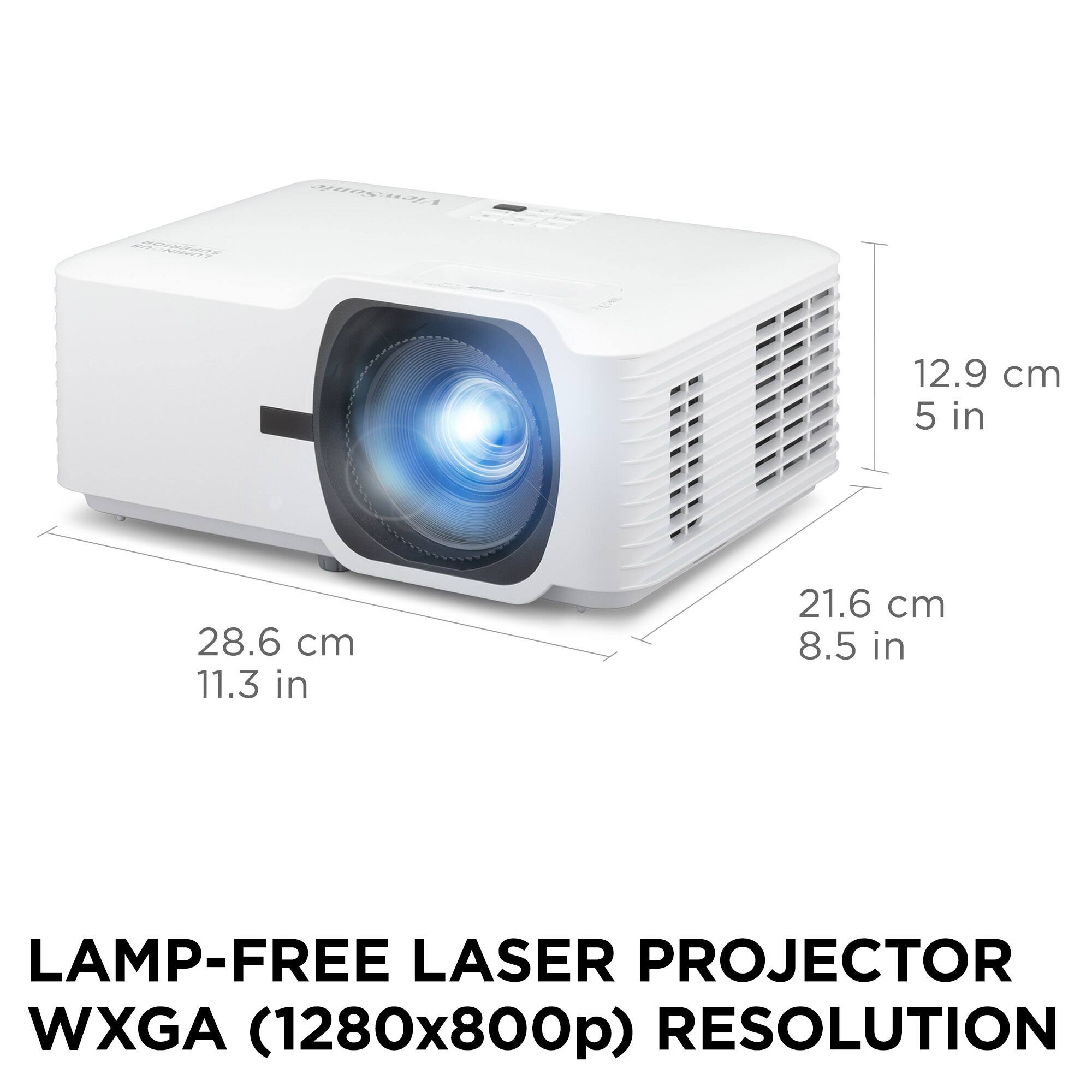 ViewSonic LS630W DLP WXGA 4500 Lumens Laser Projector (HDMI, USB) White ...