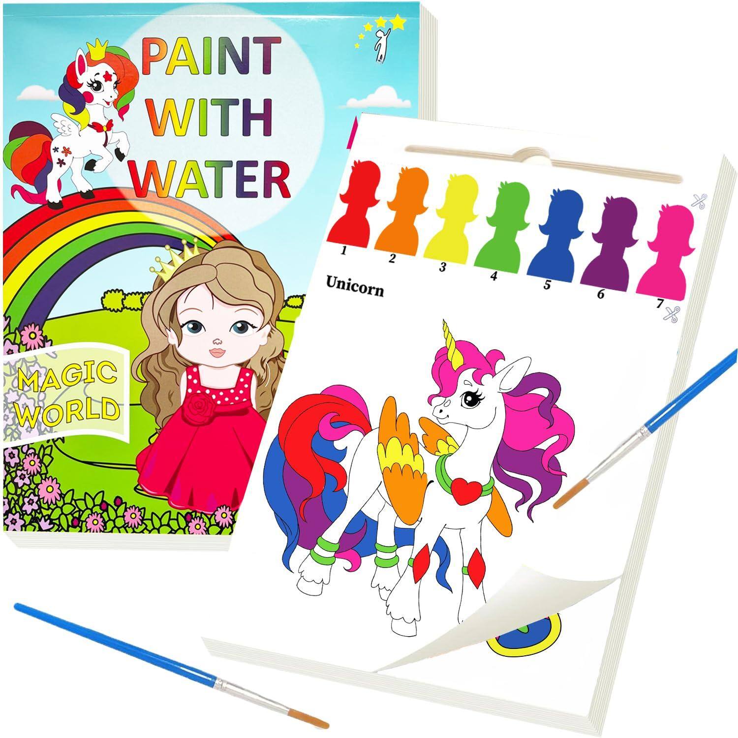EZTW1 Paint With Water Coloring Books For Watercolor Painting ...