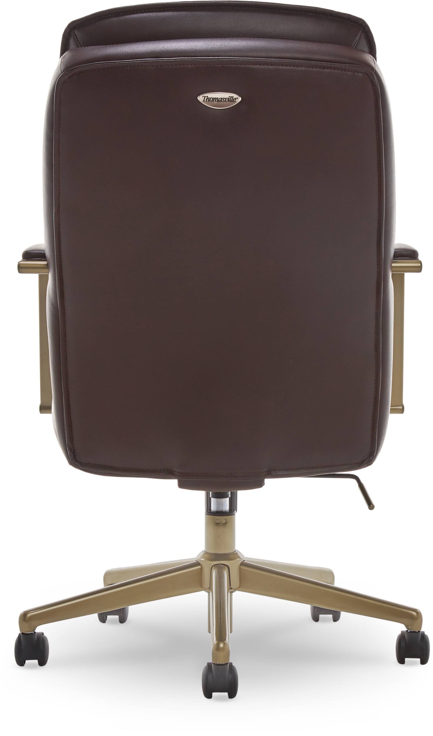 Customer Reviews: Thomasville Upton Bonded Leather Office Chair Brown ...