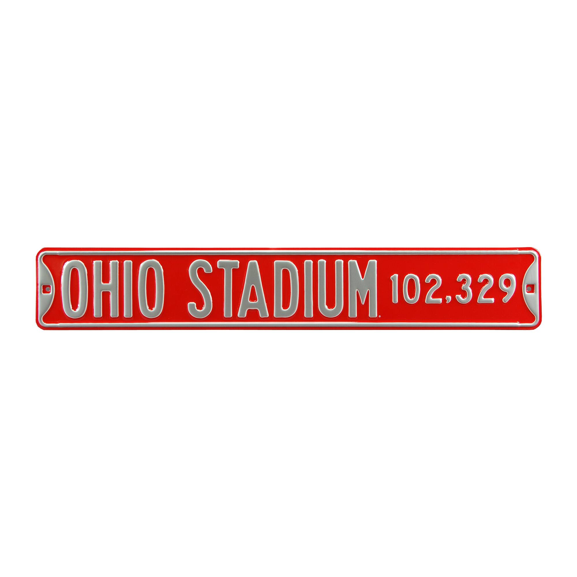 Authentic Street Signs Scarlet Ohio State Buckeyes 6" x 36" College Ave ...