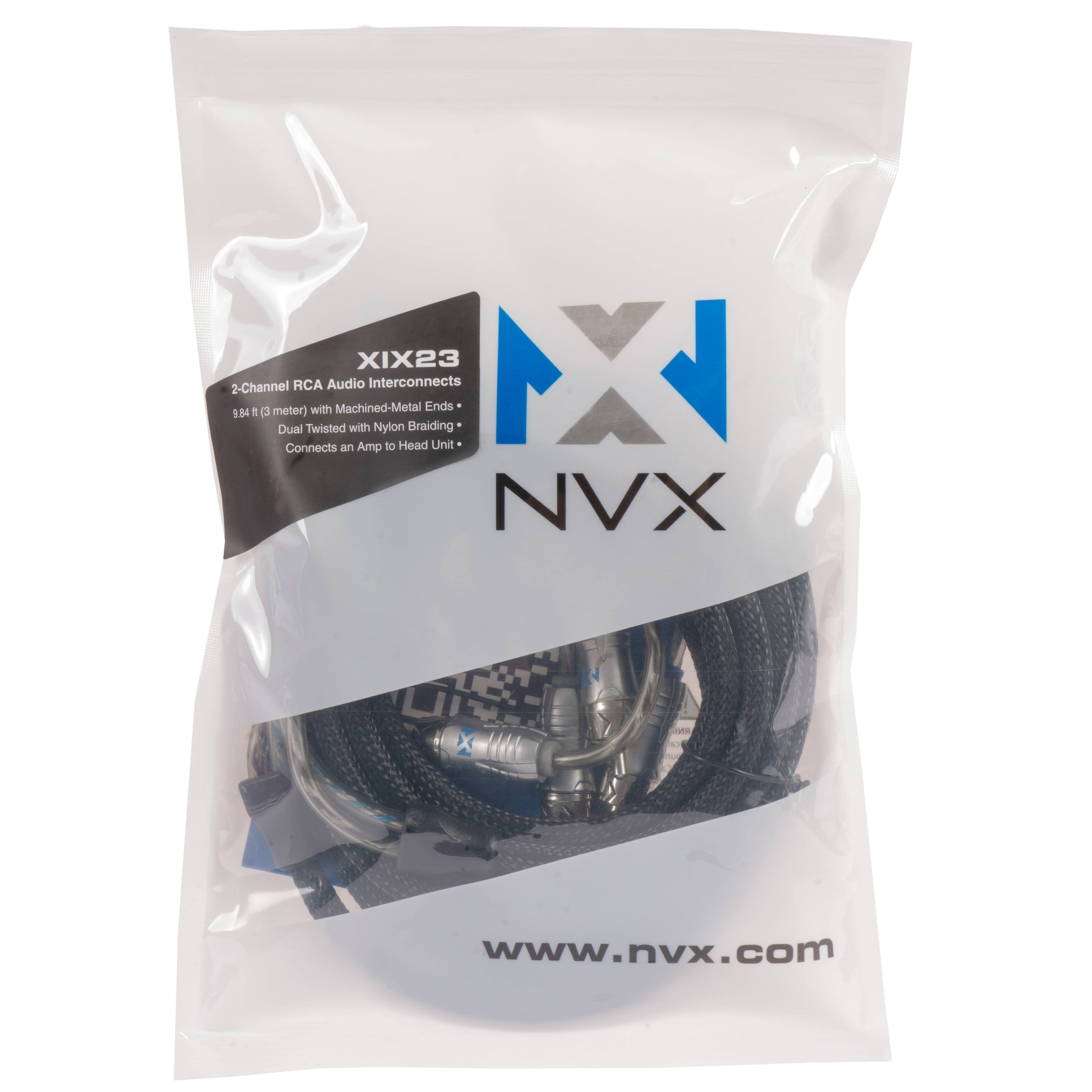 NVX XIX23 9.84 ft (3 Meter) Oxygen Free Copper 2 Channel Double Twisted ...