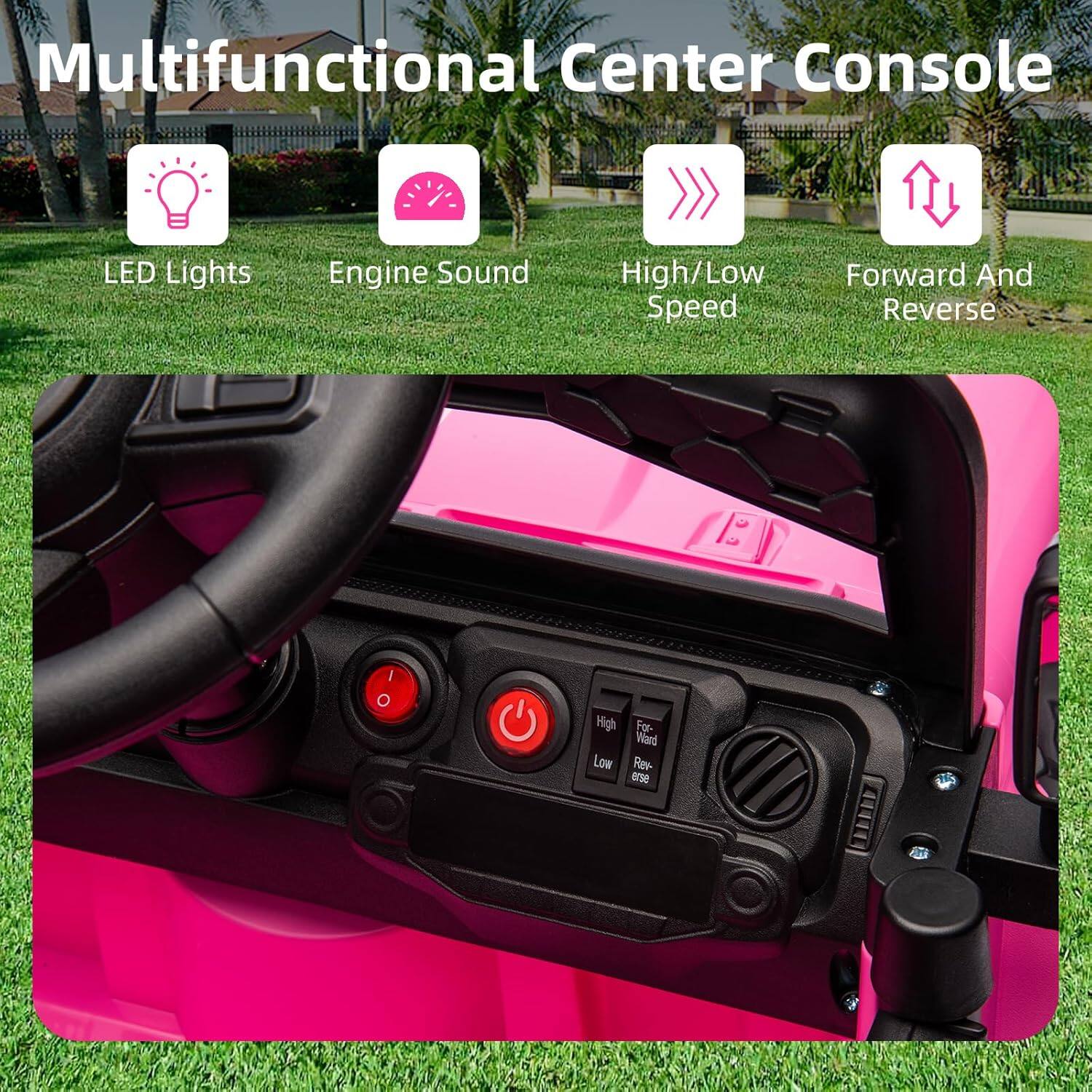 Babevy 12V Electric Ride On Truck for Kids, Battery Powered Toy Car ...