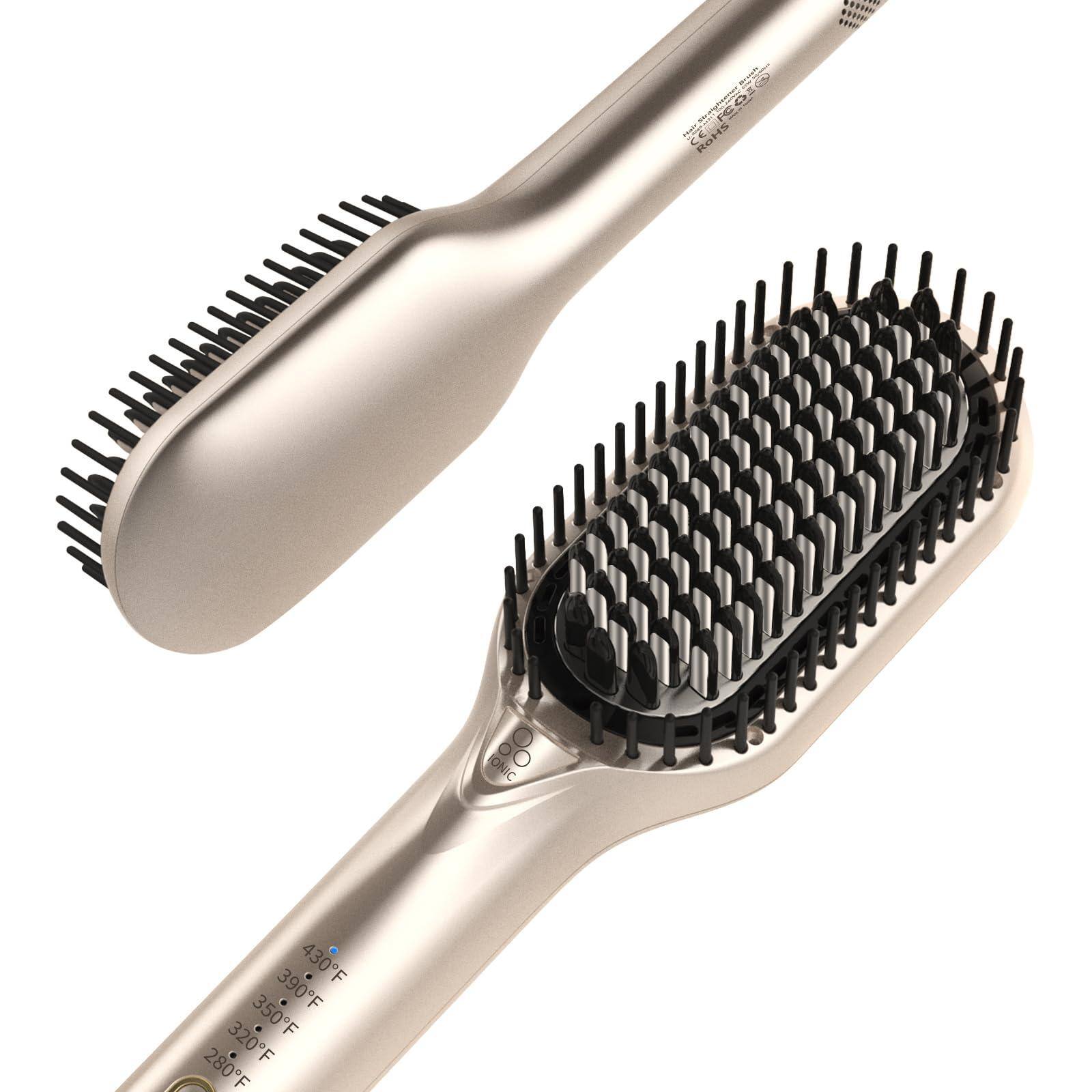 Dazzling Pops Upgraded Hair Straightener Brush Straightening With Ionic Tech Cool Air System ...