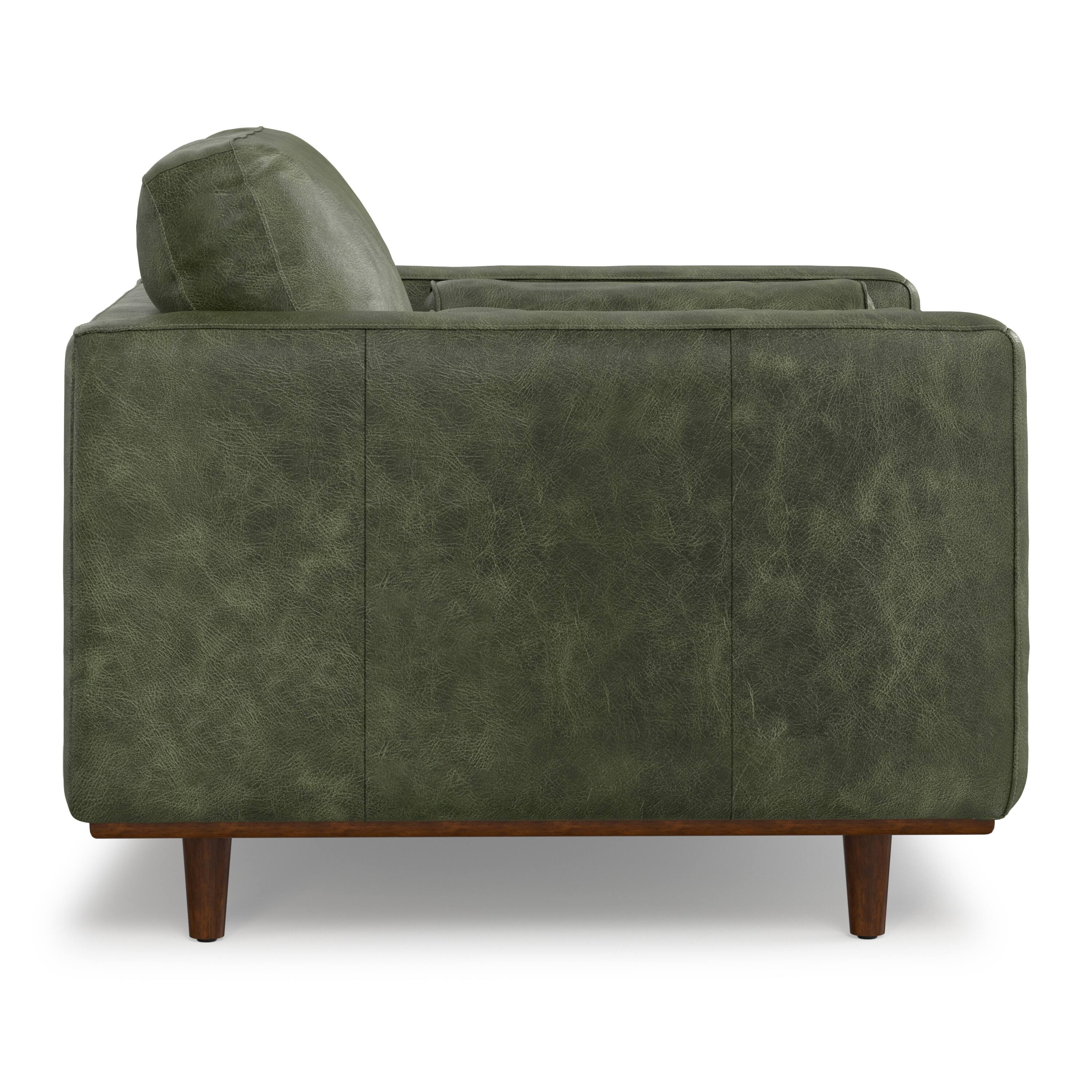 Simpli Home Morrison 42 inch Wide Mid Century Modern Arm Chair Moss ...