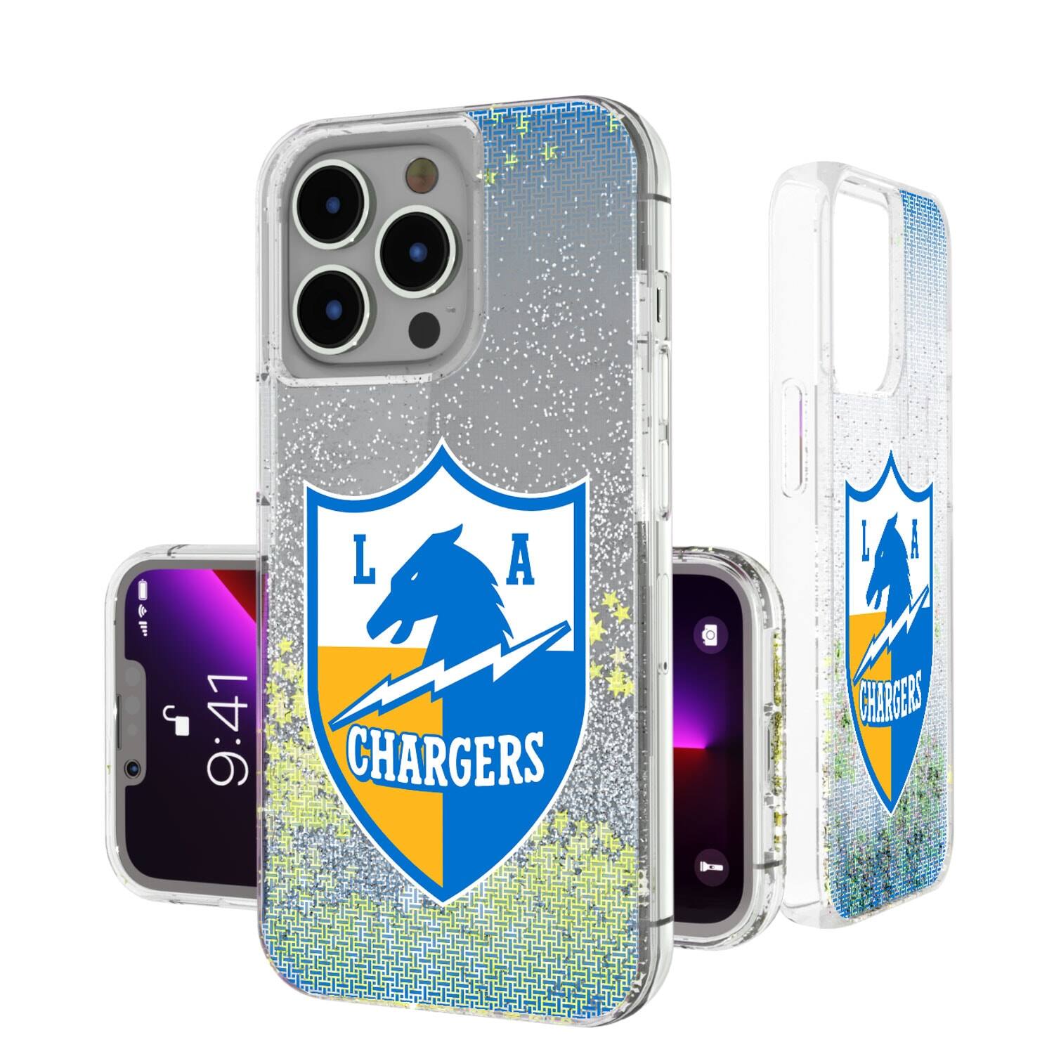 Keyscaper NFL Los Angeles Chargers Linen Logo iPhone Glitter Case 15 ...