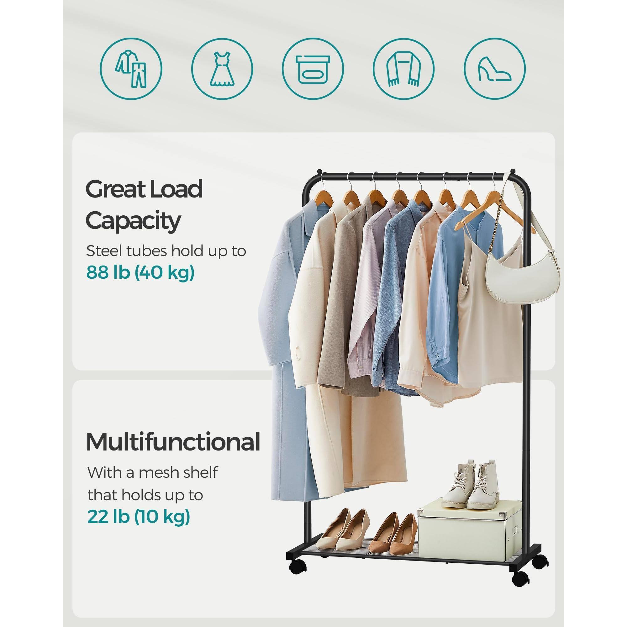 Hirose Alice Clothes Rack Clothes Clothing Metal with wheels for ...