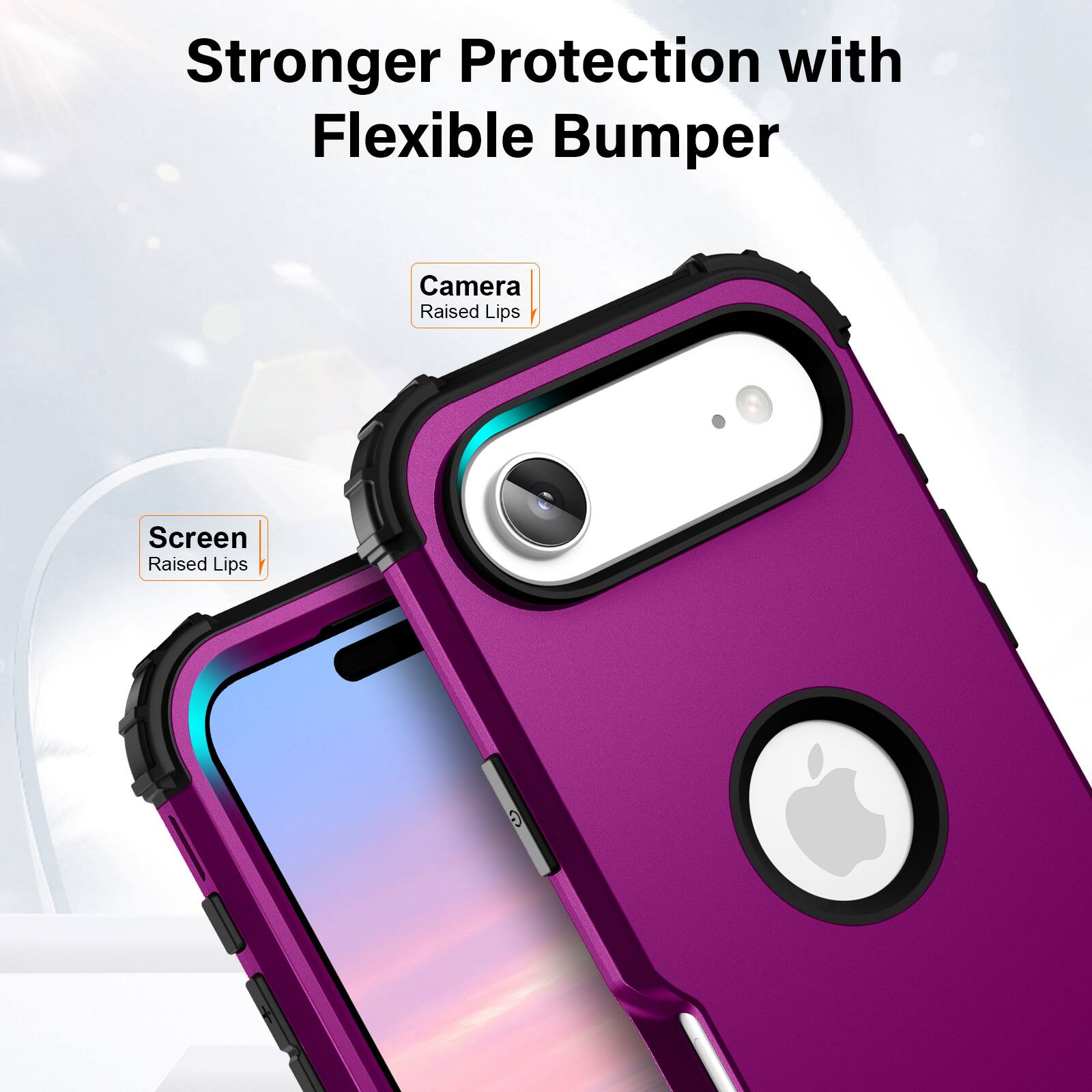Dteck Rugged Case for Apple iPhone Air,Shockproof Soft Silicone Bumper ...