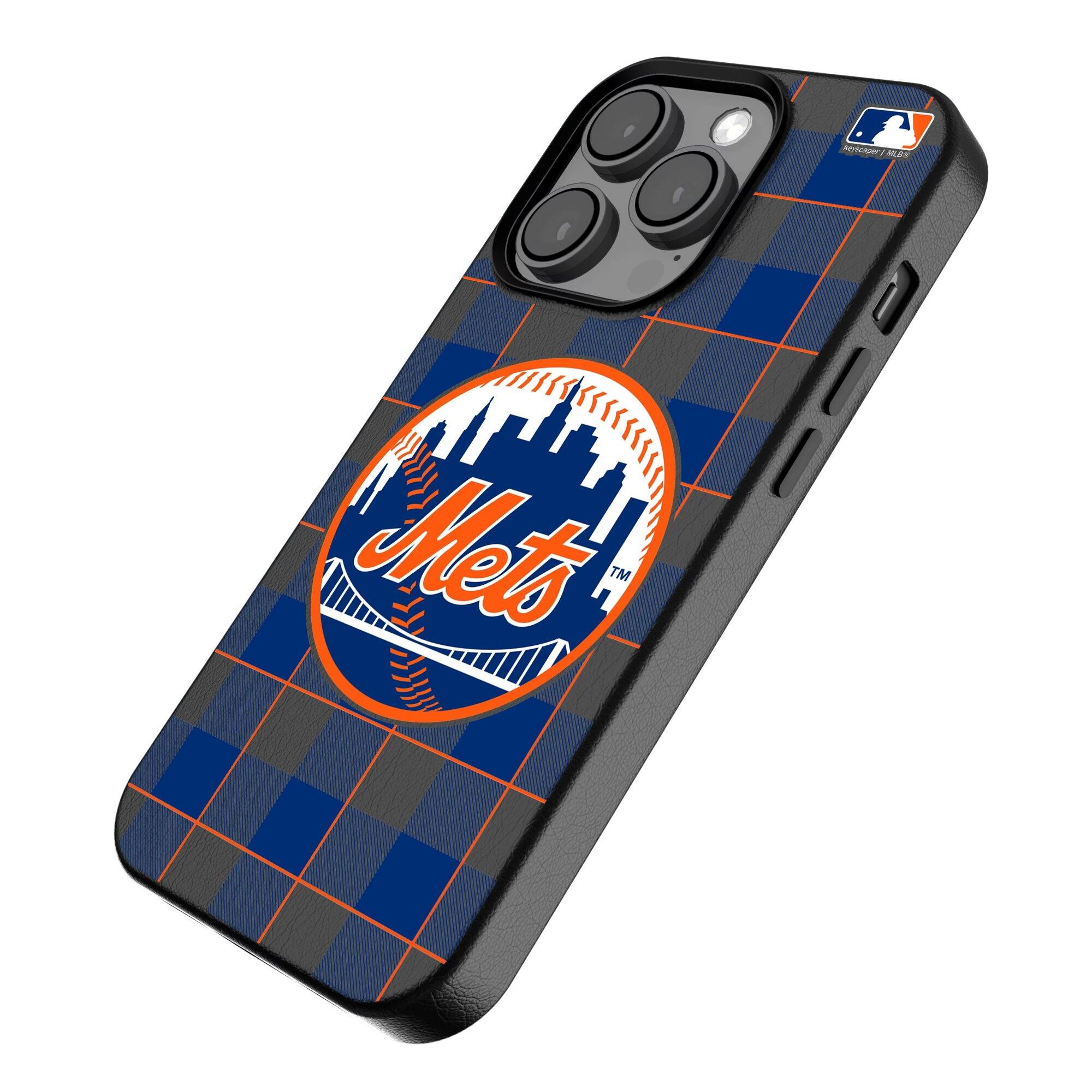 Keyscaper MLB New York Mets Plaid Magnetic Bump iPhone Case 16 Plus ...