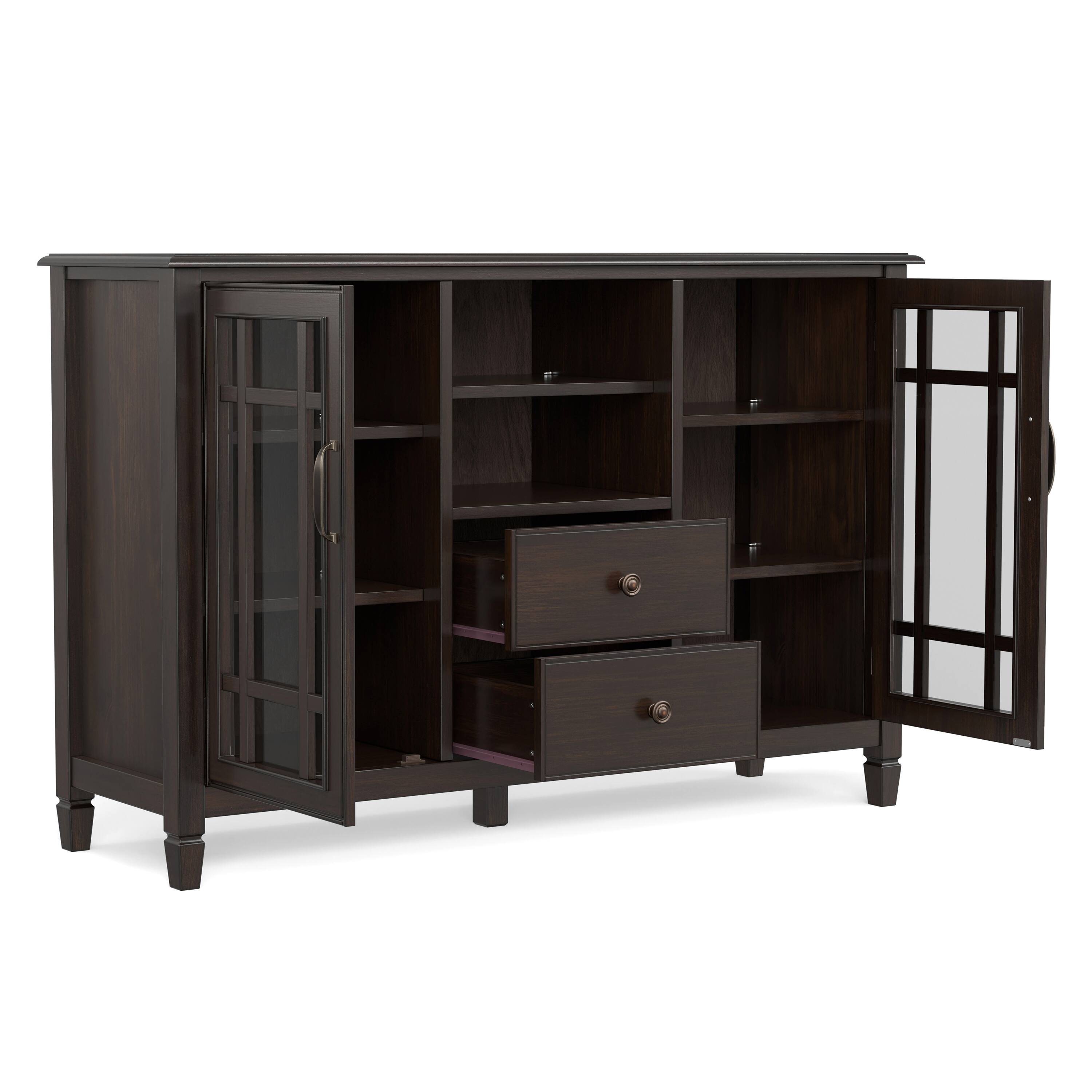 Simpli Home Connaught SOLID WOOD 53 inch Wide Traditional TV Media ...