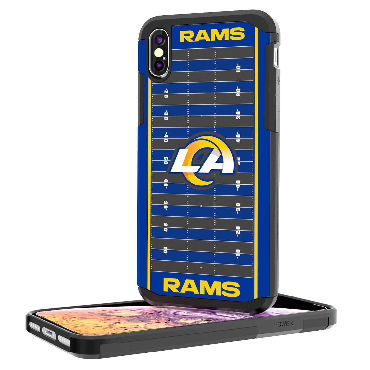 Keyscaper NFL Los Angeles Rams iPhone Rugged Field Design Case 14 Pro ...
