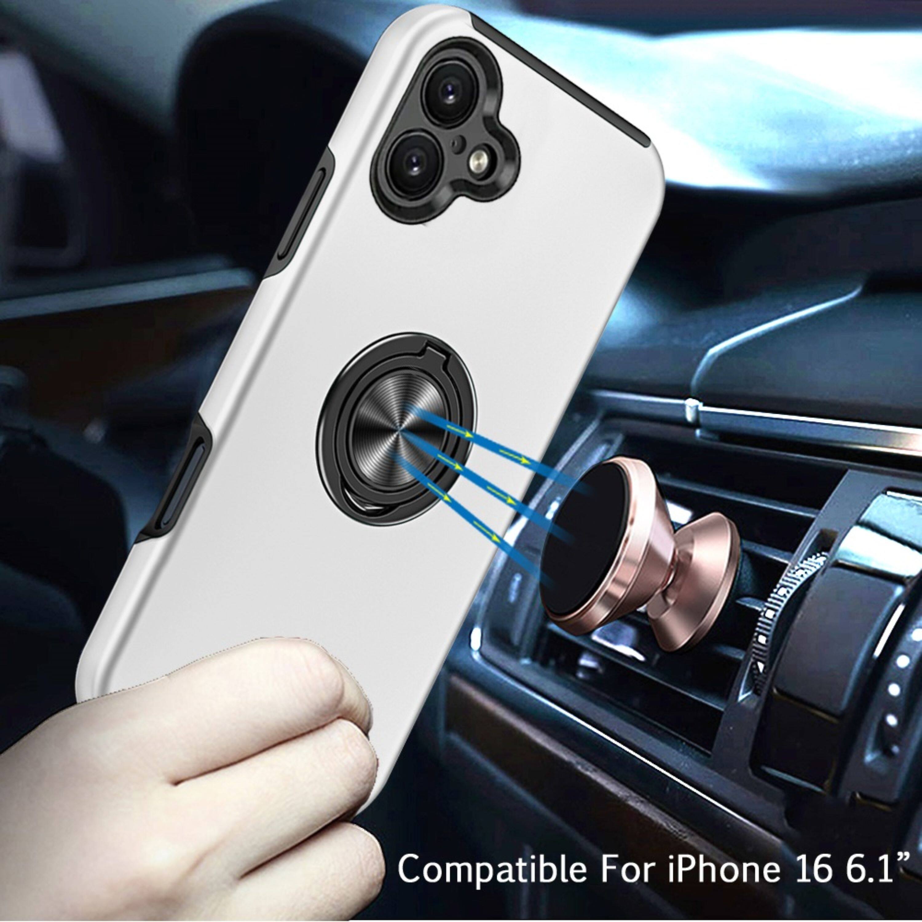 Kitcheniva Dual Layer Magnetic Ring Stand Hybrid Phone Case With ...