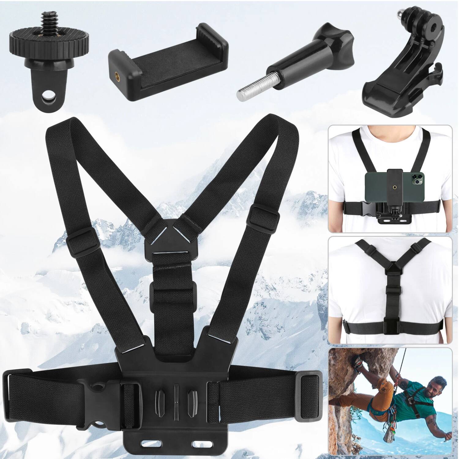Home Collection Universal Chest Strap Mount with Adjustable Phone ...