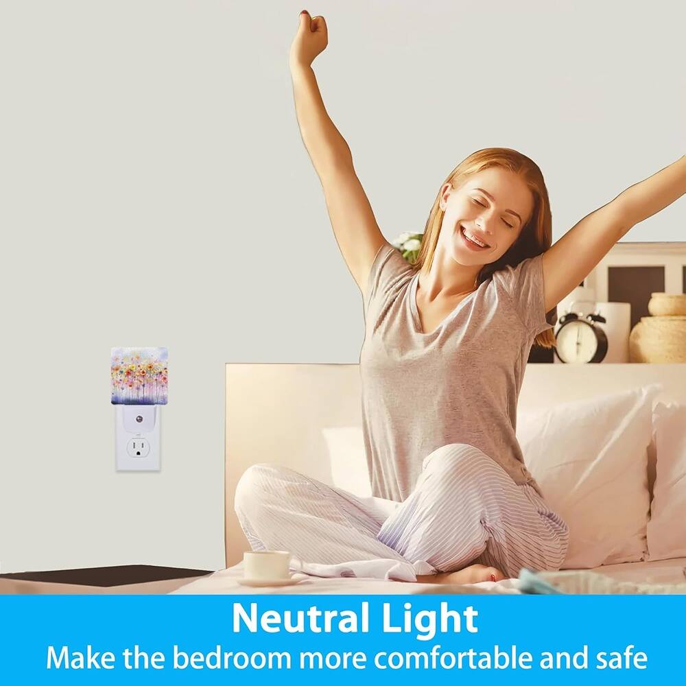 ACJPR Abstract Floral Night Light – LED, Dusk to Dawn Sensor, 0.5W ...