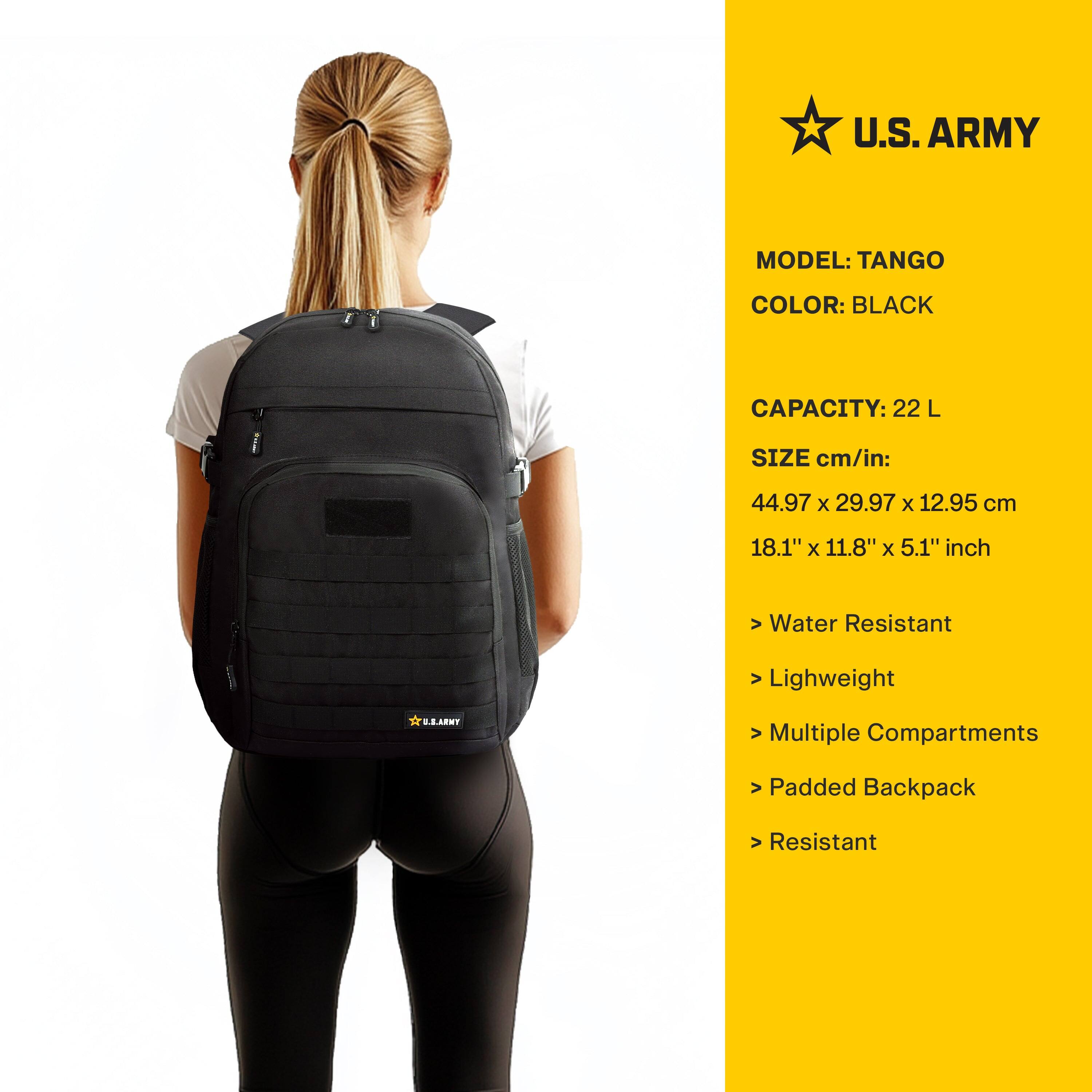 US Army TANGO Tactical Laptop Backpack Black USBTAN18BLK - Best Buy