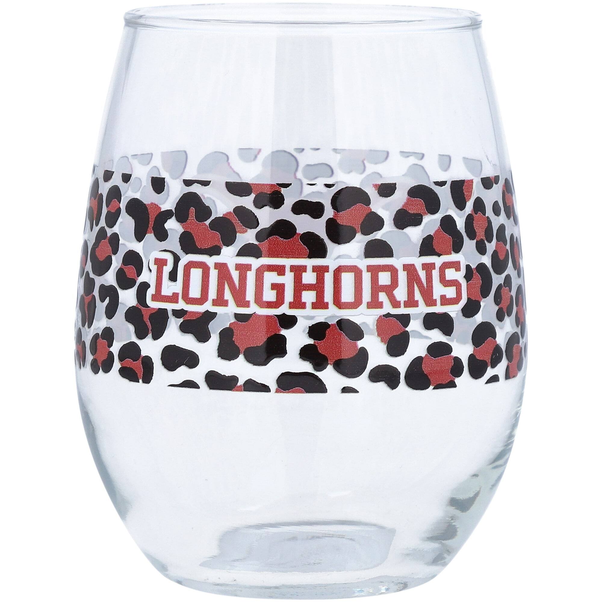 Indigo Falls Texas Longhorns 15oz. Leopard Stemless Glass Multicolor ...