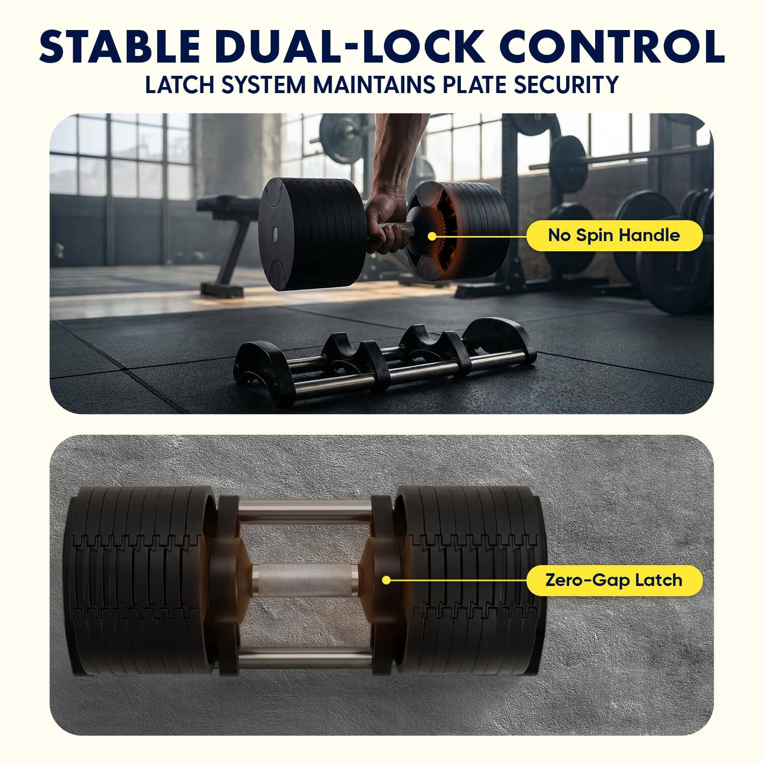 SereneLife SQUATZ 70 lb Adjustable Dumbbell Weight Set with Quick Plate ...