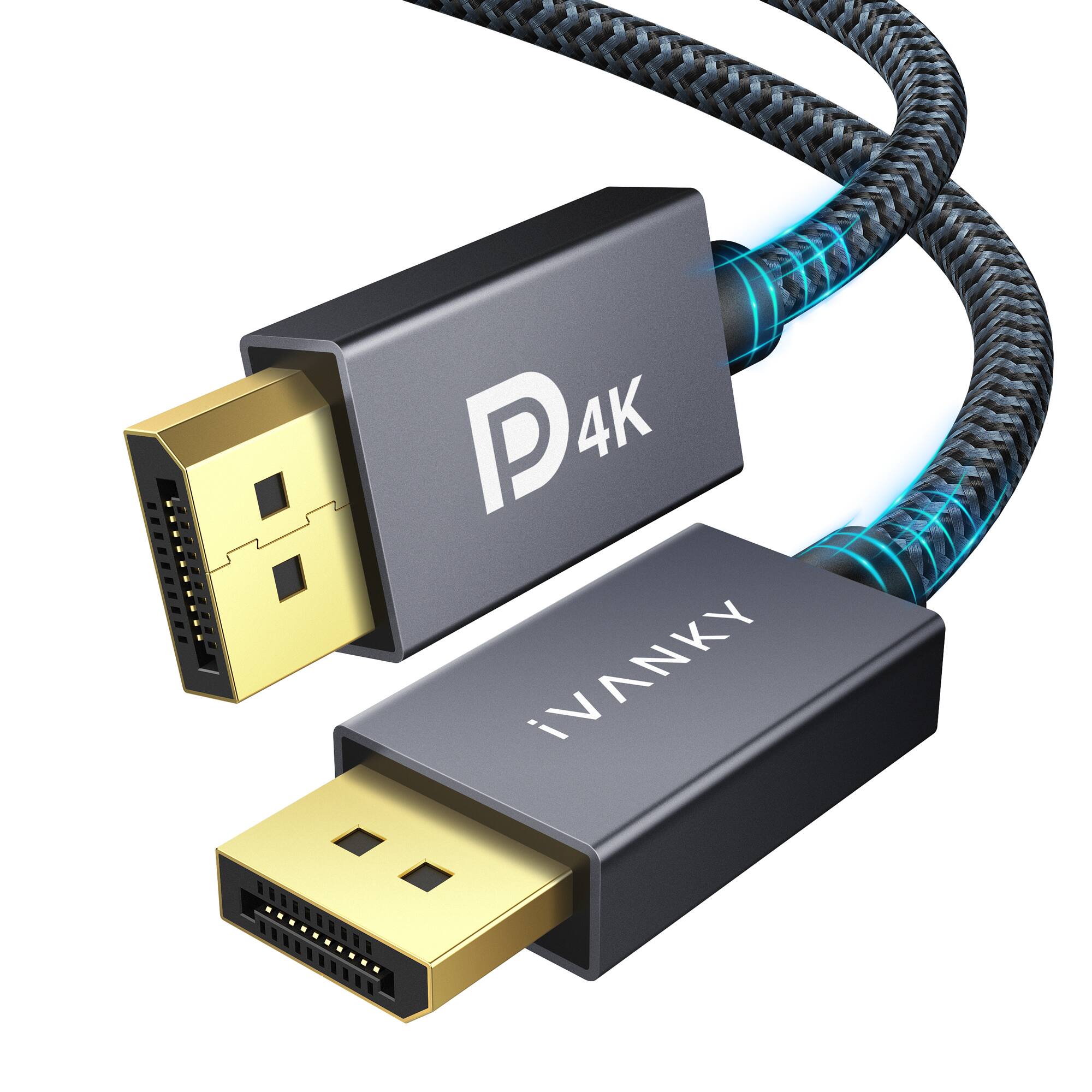 iVANKY 6.6ft 4K DP Cable 1.2 VESA Certified DisplayPort Cable for ...