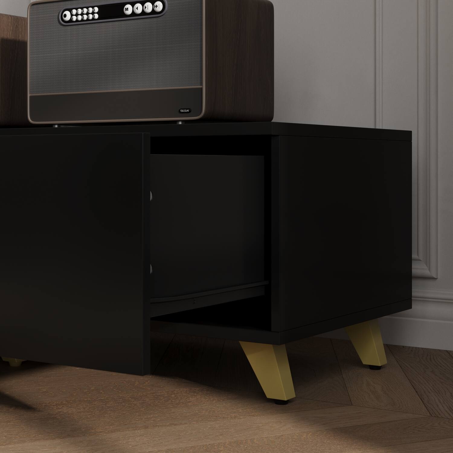 FUFU&GAGA Convertible TV Console 60" TV Fit, Modular Setup, Version ...