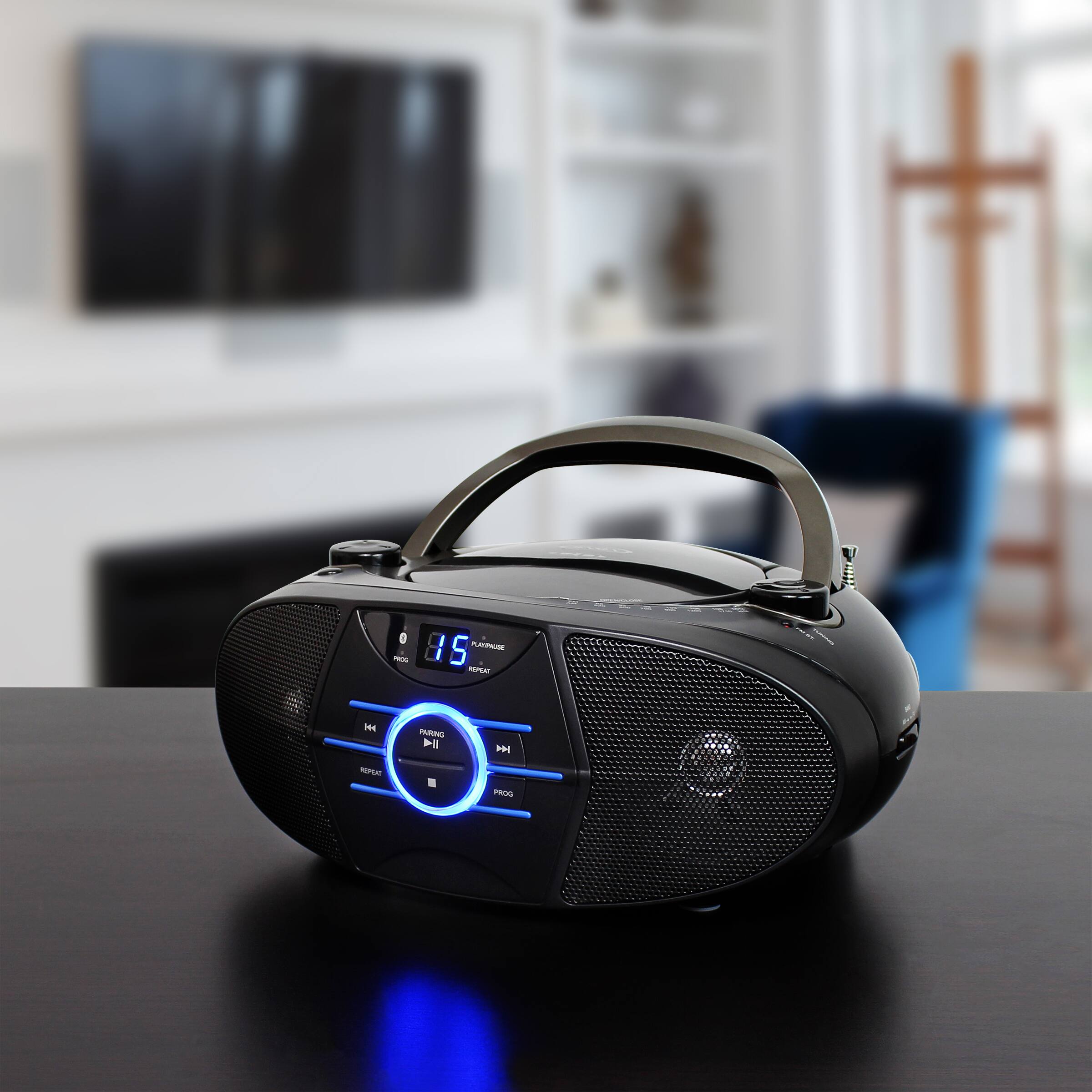 Jensen Portable AM/FM Stereo CD Player with Bluetooth Black CD-560 ...