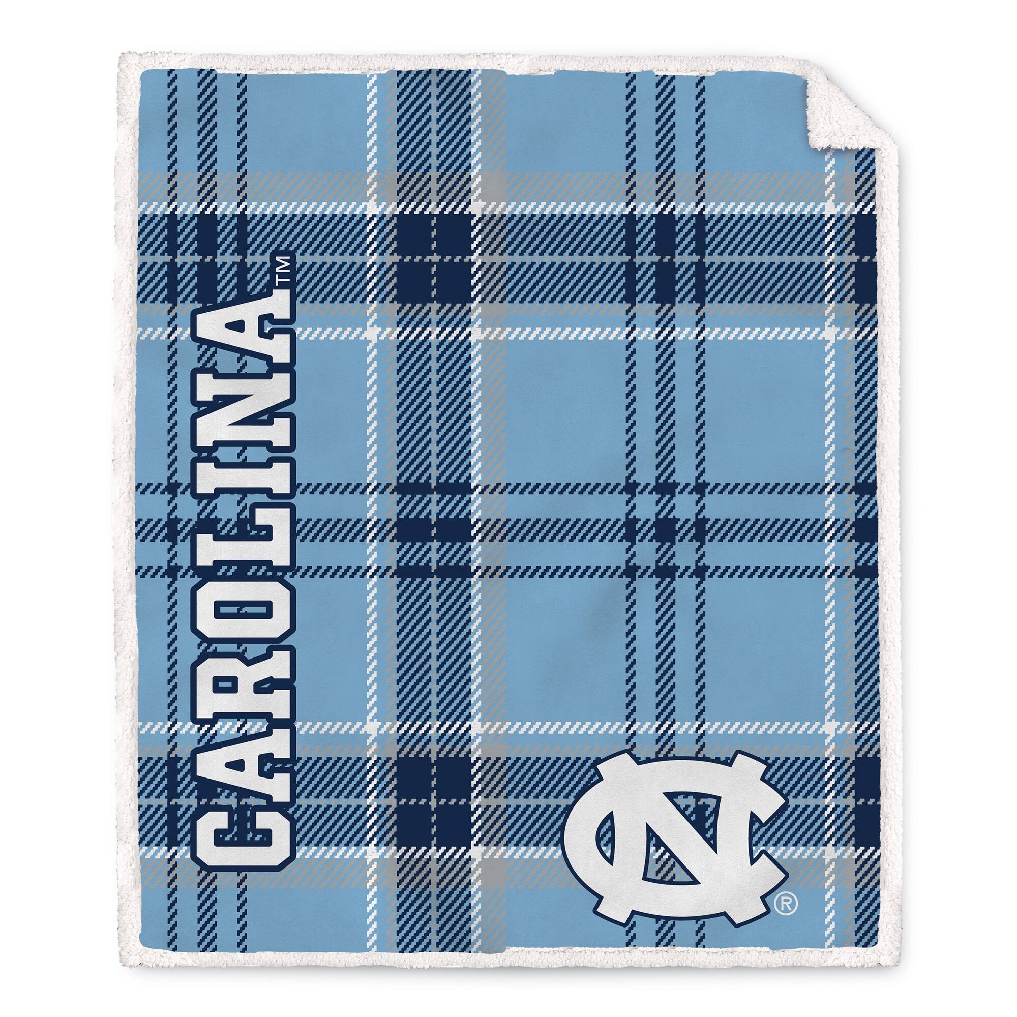 Pegasus North Carolina Tar Heels 50" x 60" Playmaker Plaid Ultra Cozy ...