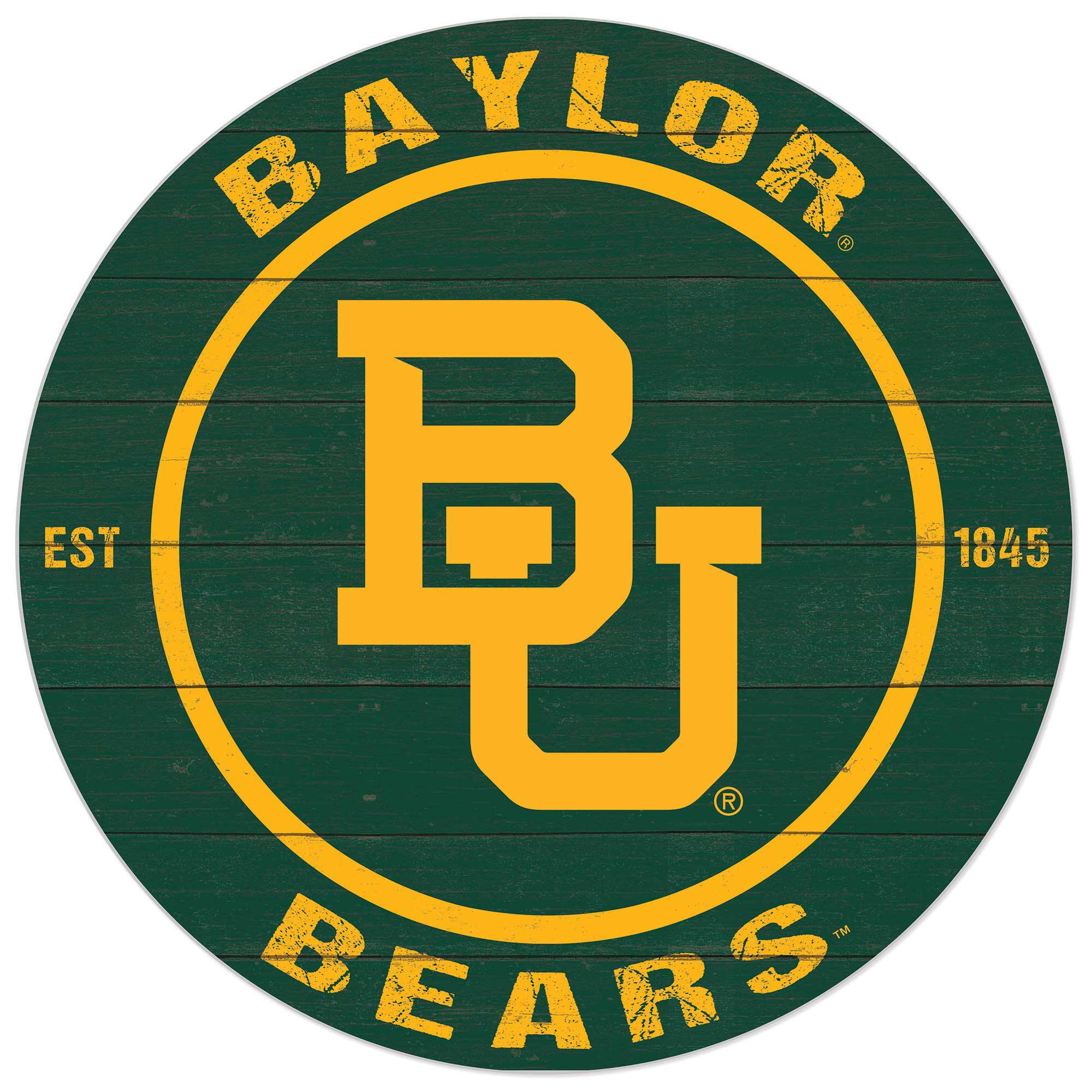 Jardine Baylor Bears 20'' x 20'' Indoor/Outdoor Circle Sign Green ...