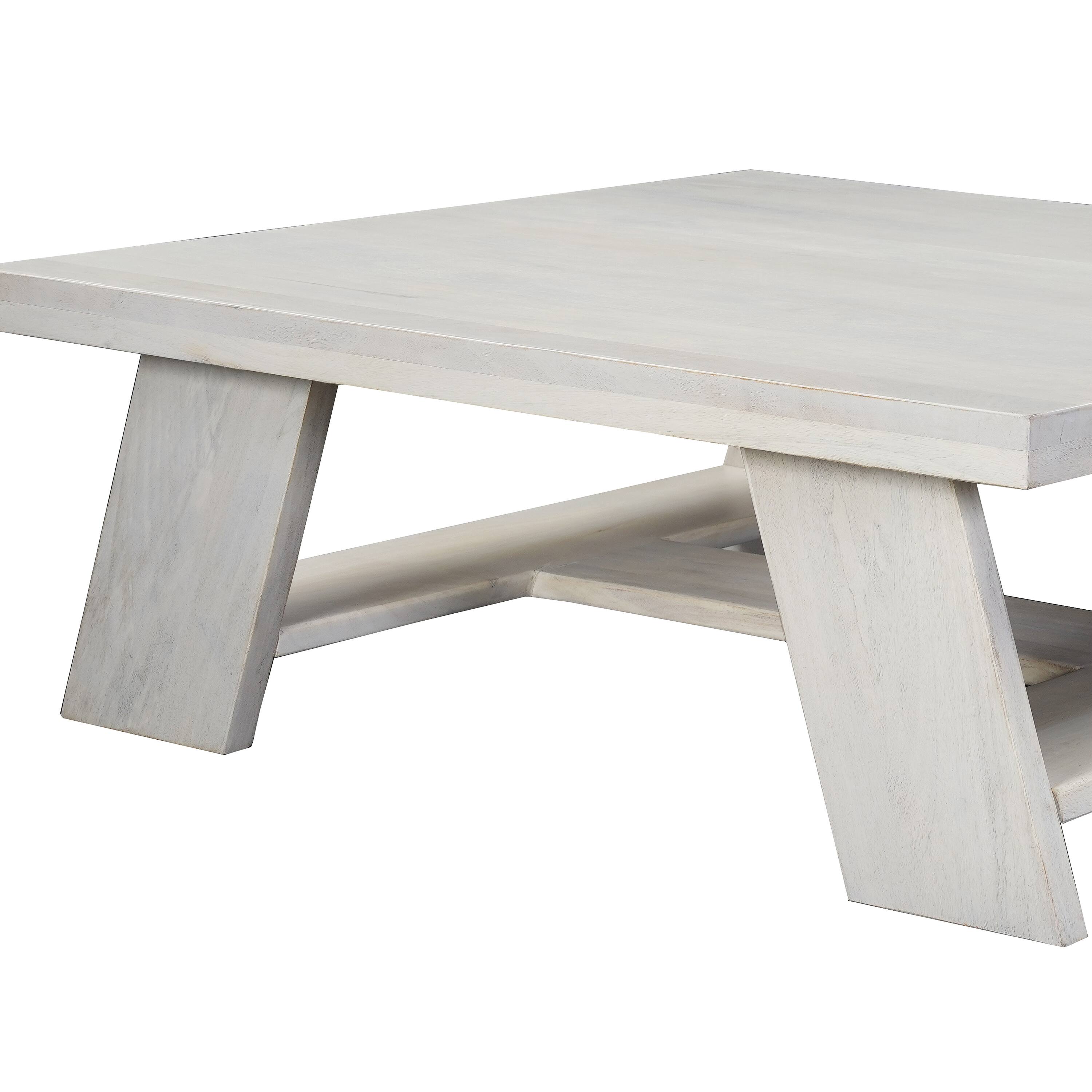 Manhattan Lane Aya 40" Square Coffee Table | Biscotti Mango Wood | Bold ...
