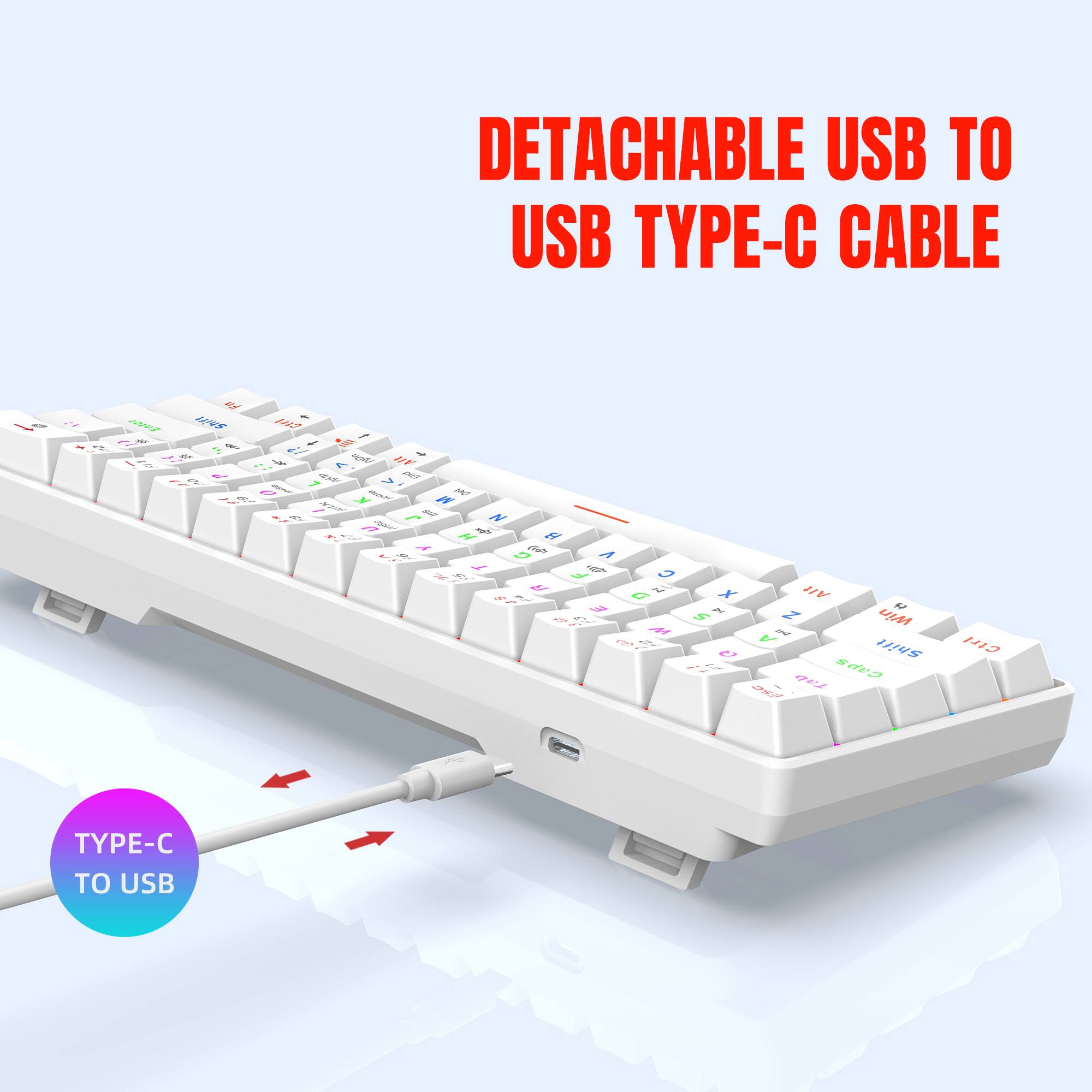 SKRAN 60% Mechanical Gaming Keyboard with RGB Backlit, Blue Switch ...