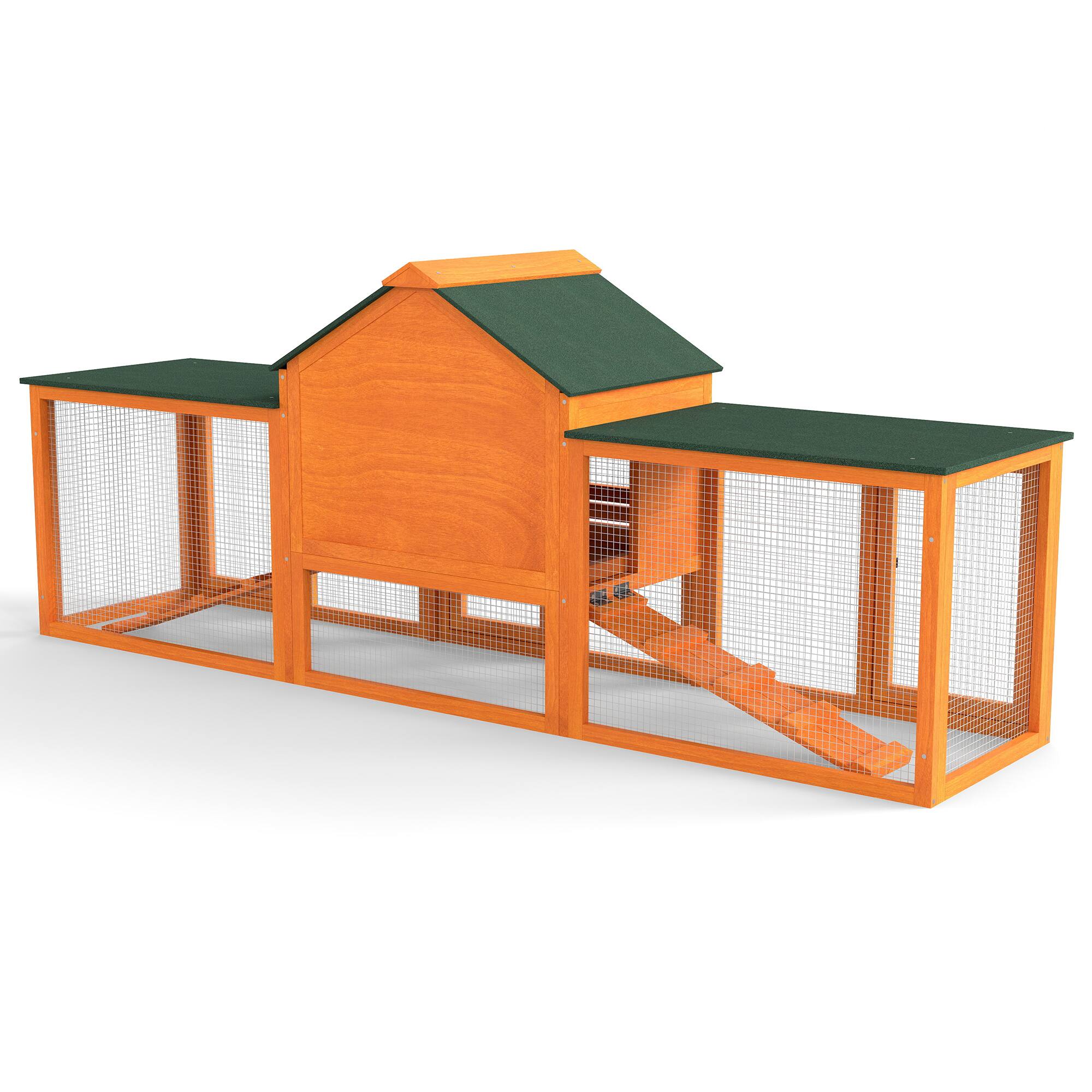 TinyHomie Large Rabbit Hutch Rest Area 2 Play Areas 2 Handles 2 Ramps ...