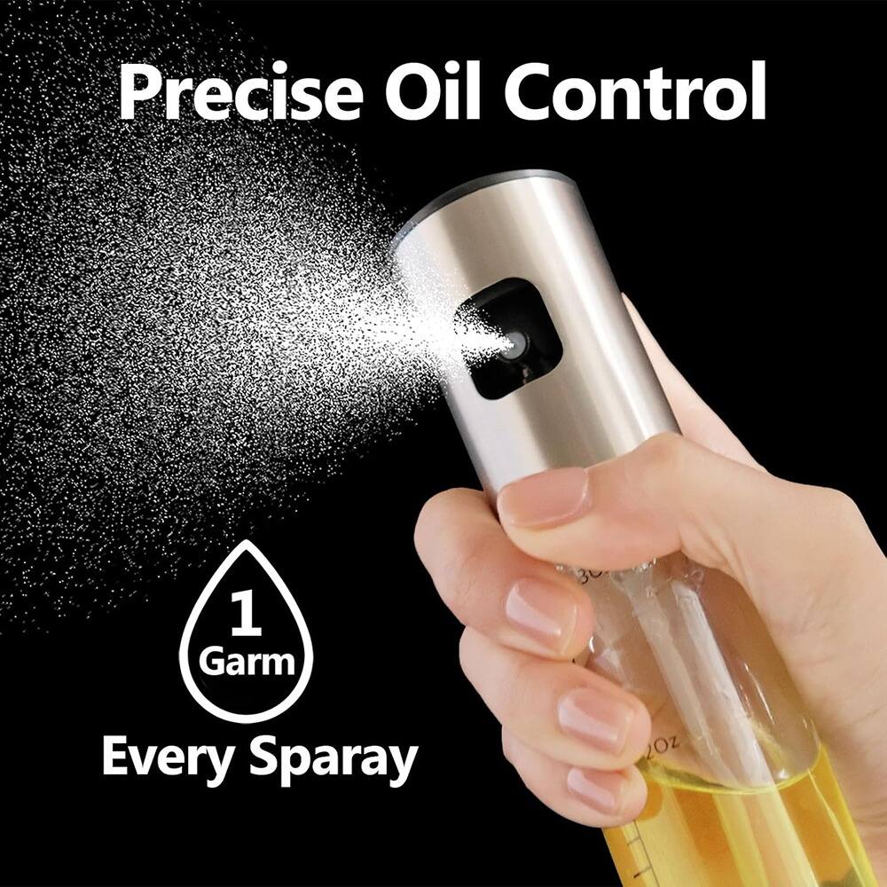Schertz 3.5oz Glass Olive Oil Sprayer – Stainless Steel Pump for ...