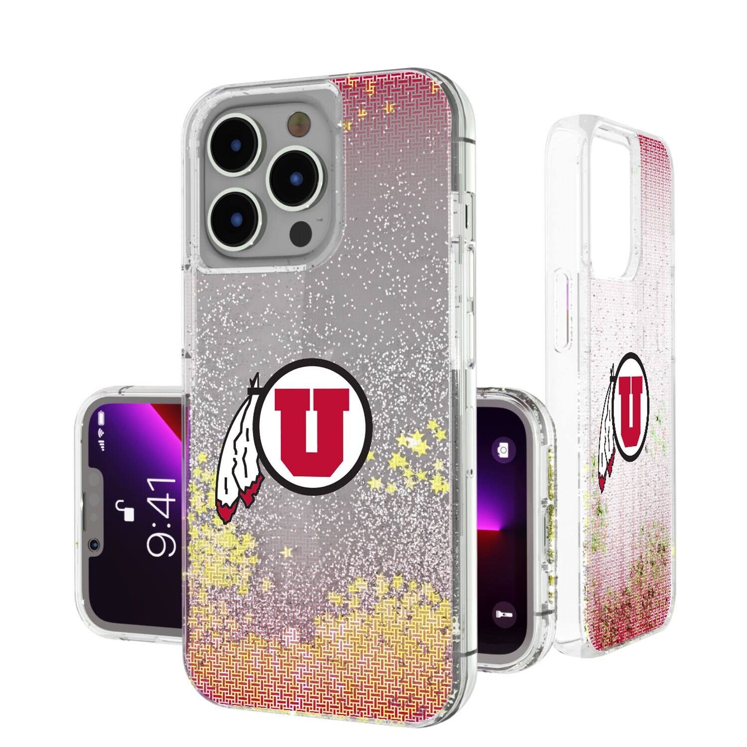 Keyscaper NCAA Utah Utes Linen Logo iPhone Glitter Case 14 Plus ...