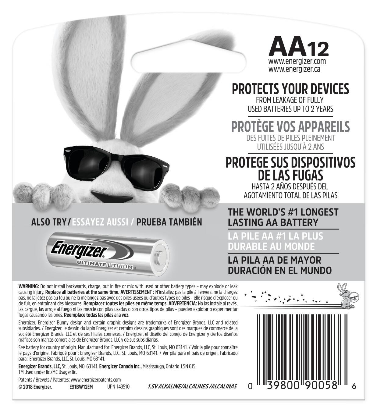 Energizer MAX AA Batteries (12 Pack), Double A Alkaline Batteries ...