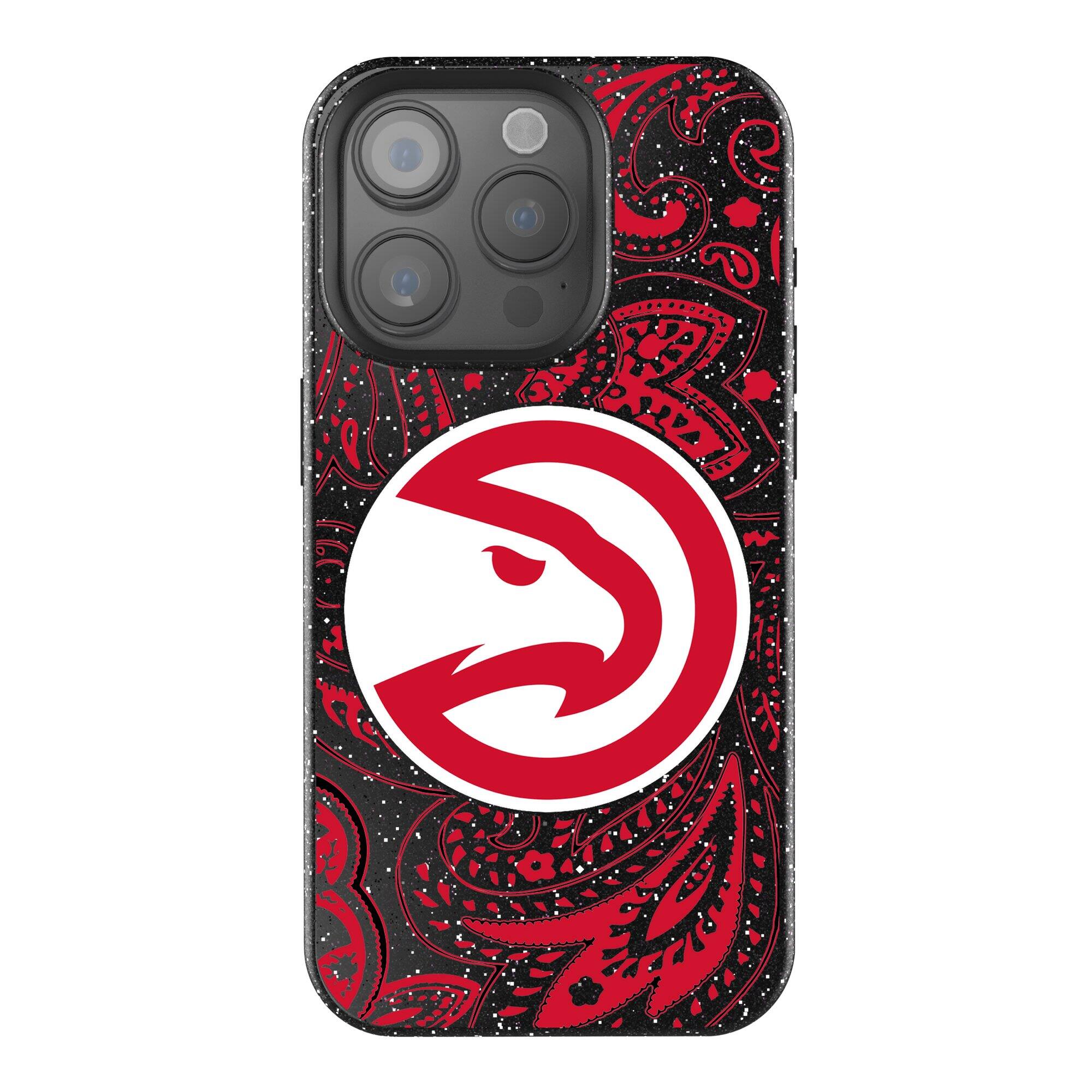 Keyscaper NBA Atlanta Hawks Paisley Bling iPhone Case 16 Pro Max Black ...
