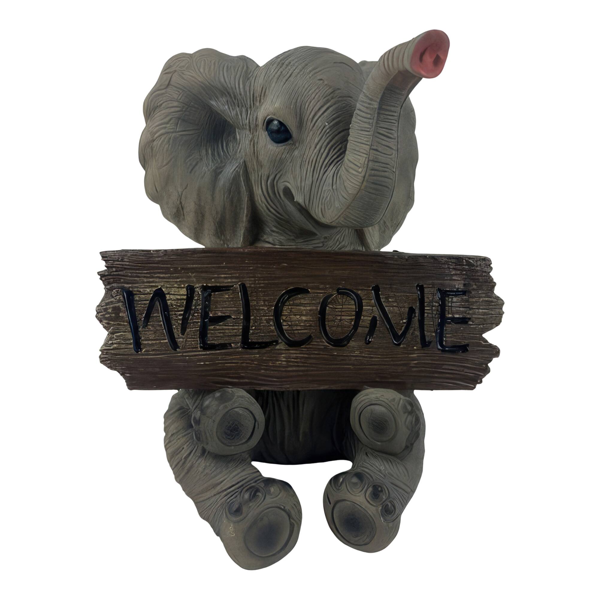 FC Design 7"H Elephant with WELCOME Sign Figurine Statue Office Desk ...
