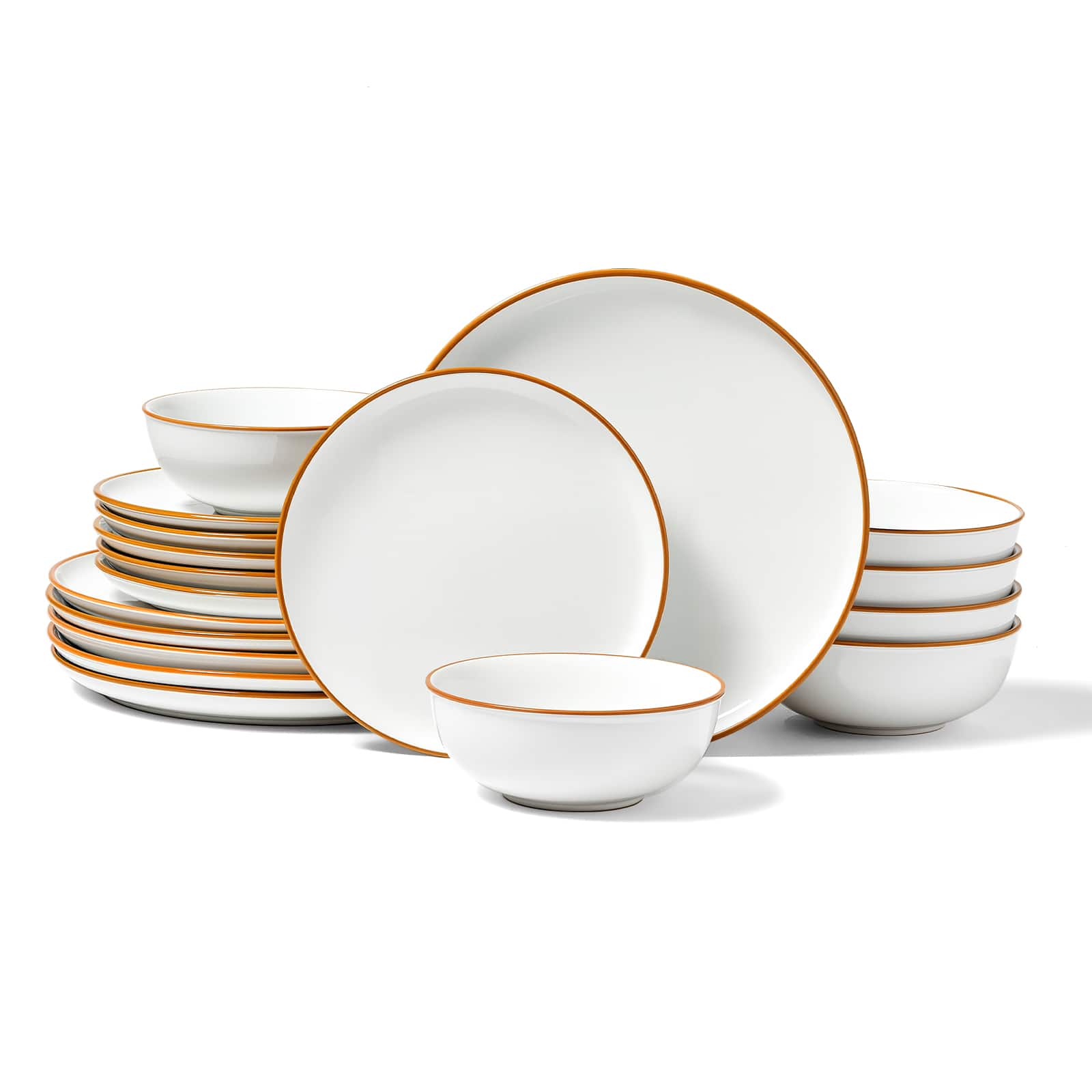 Vevor Dinnerware Set, Service for 6 People, Round Plates and Bowls Sets ...