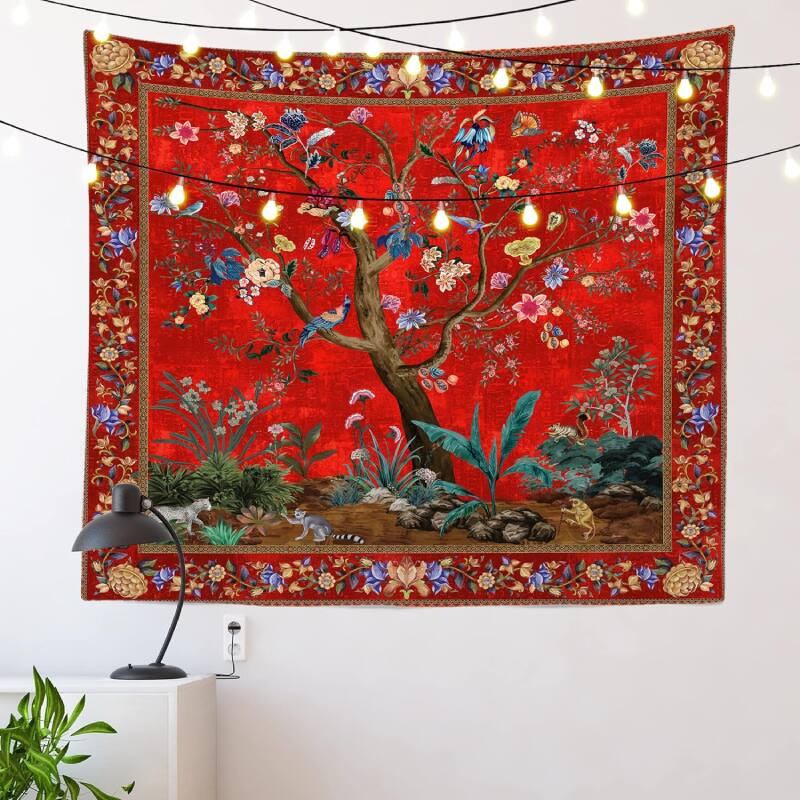 Reds Spade Bohemian Tapestry Art Home Decoration Red Tree RS-TP214 ...