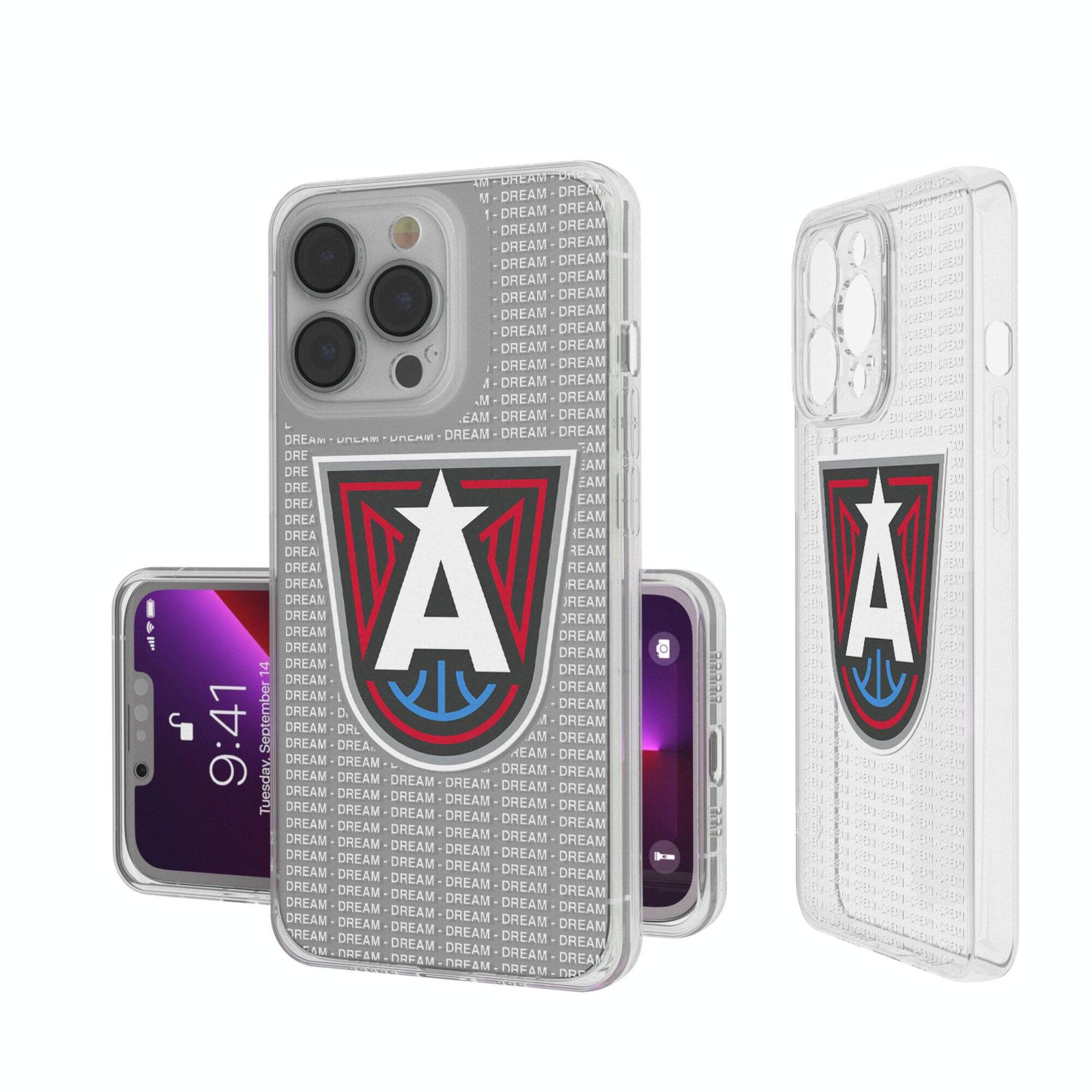 Keyscaper WNBA Atlanta Dream iPhone Clear Text Backdrop Design Case 14 ...
