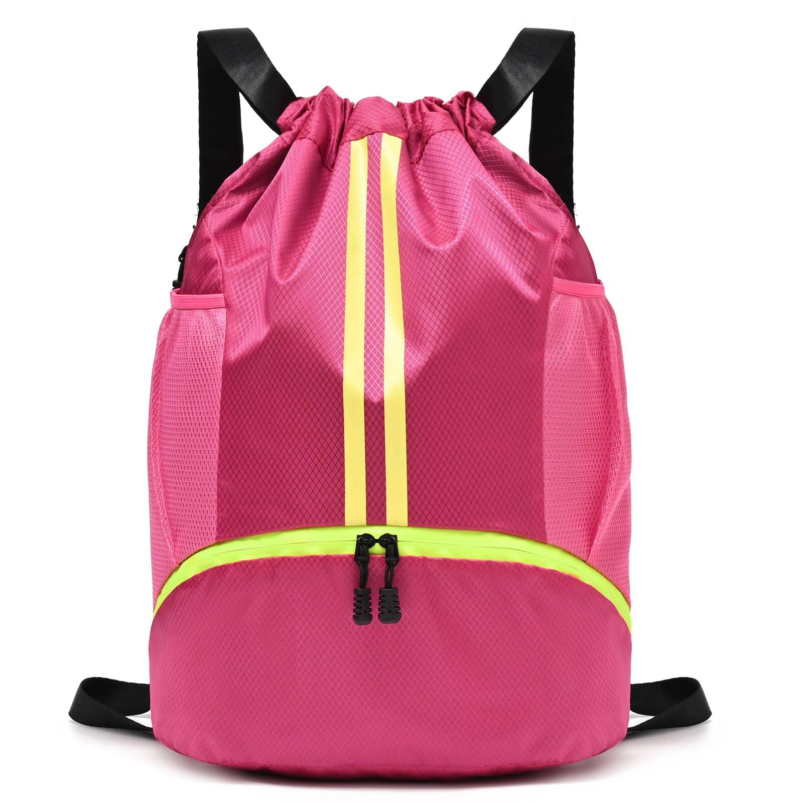 Pacoar Cade Black Drawstring Gym Bag For Men Waterproof Backpack Women ...