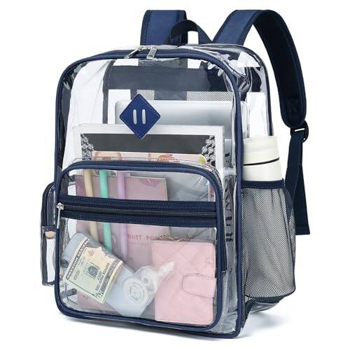 Pacoar Cade Heavy Duty Clear Backpack For Women Men Pvc Transparent ...